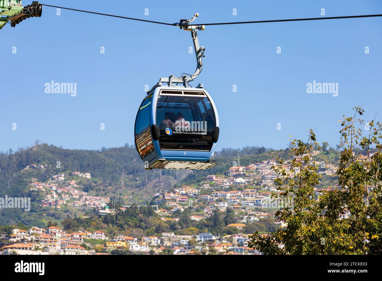 Teleferico do Funchal, Cable car from Monte to Funchal. Funchal ...
