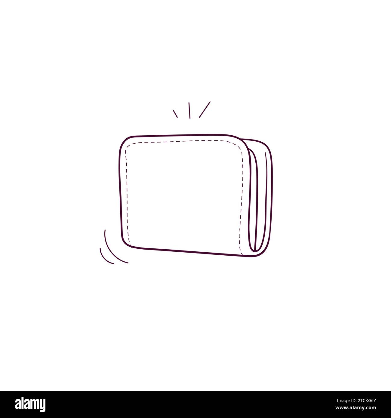Hand Drawn illustration of wallet icon. Doodle Vector Sketch ...