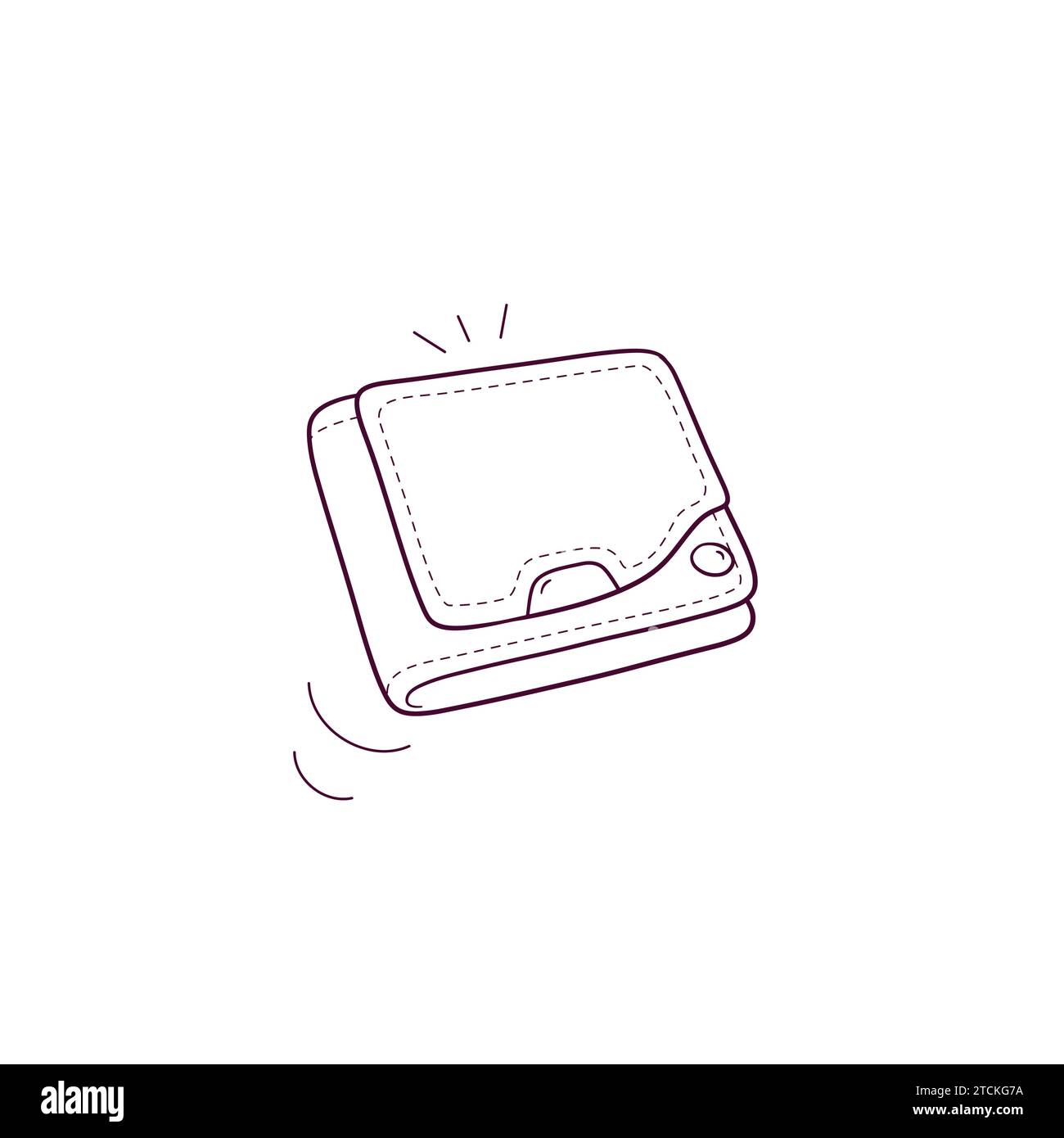 Hand draw purse wallet money Cut Out Stock Images & Pictures - Alamy