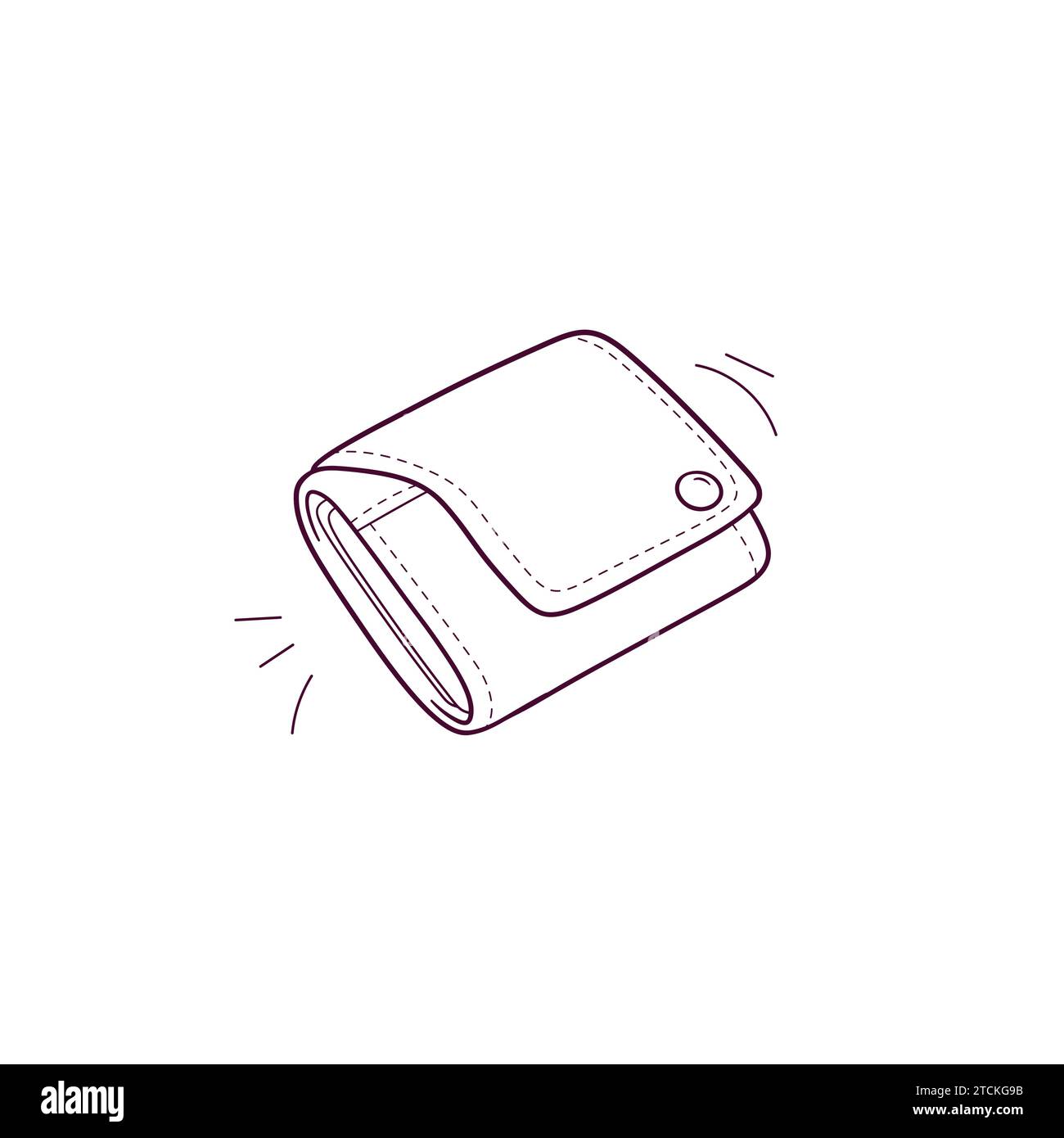 Hand Drawn illustration of wallet icon. Doodle Vector Sketch ...