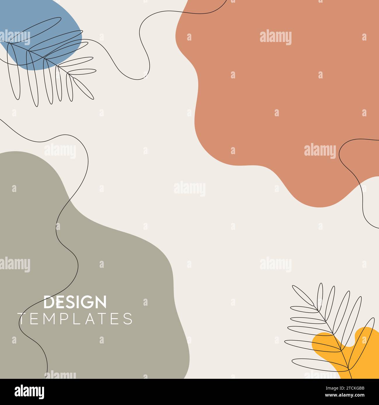 Colored social media template Vector Stock Vector Image & Art - Alamy