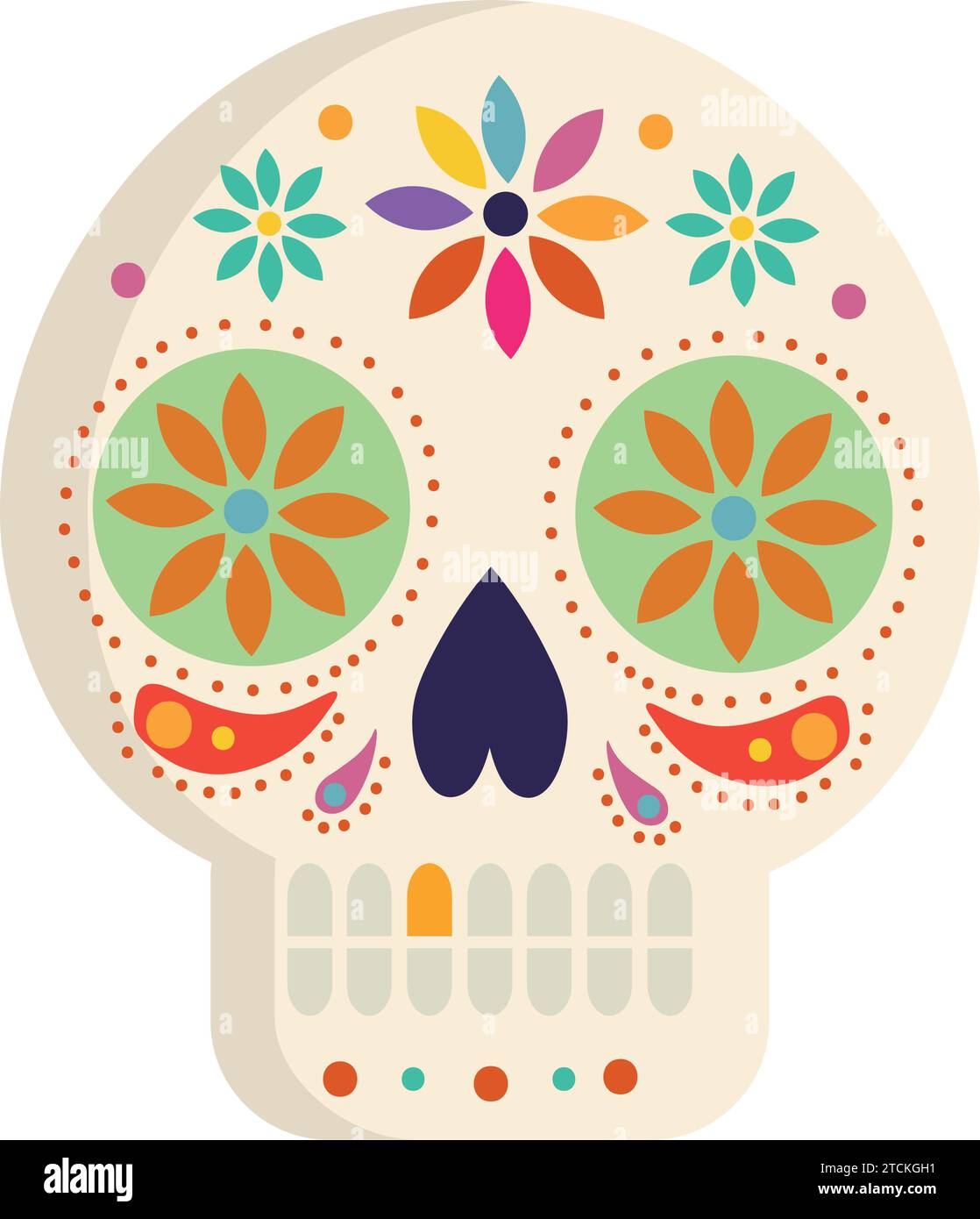 Isolated dia de los muertos skull sketch Vector Stock Vector Image ...