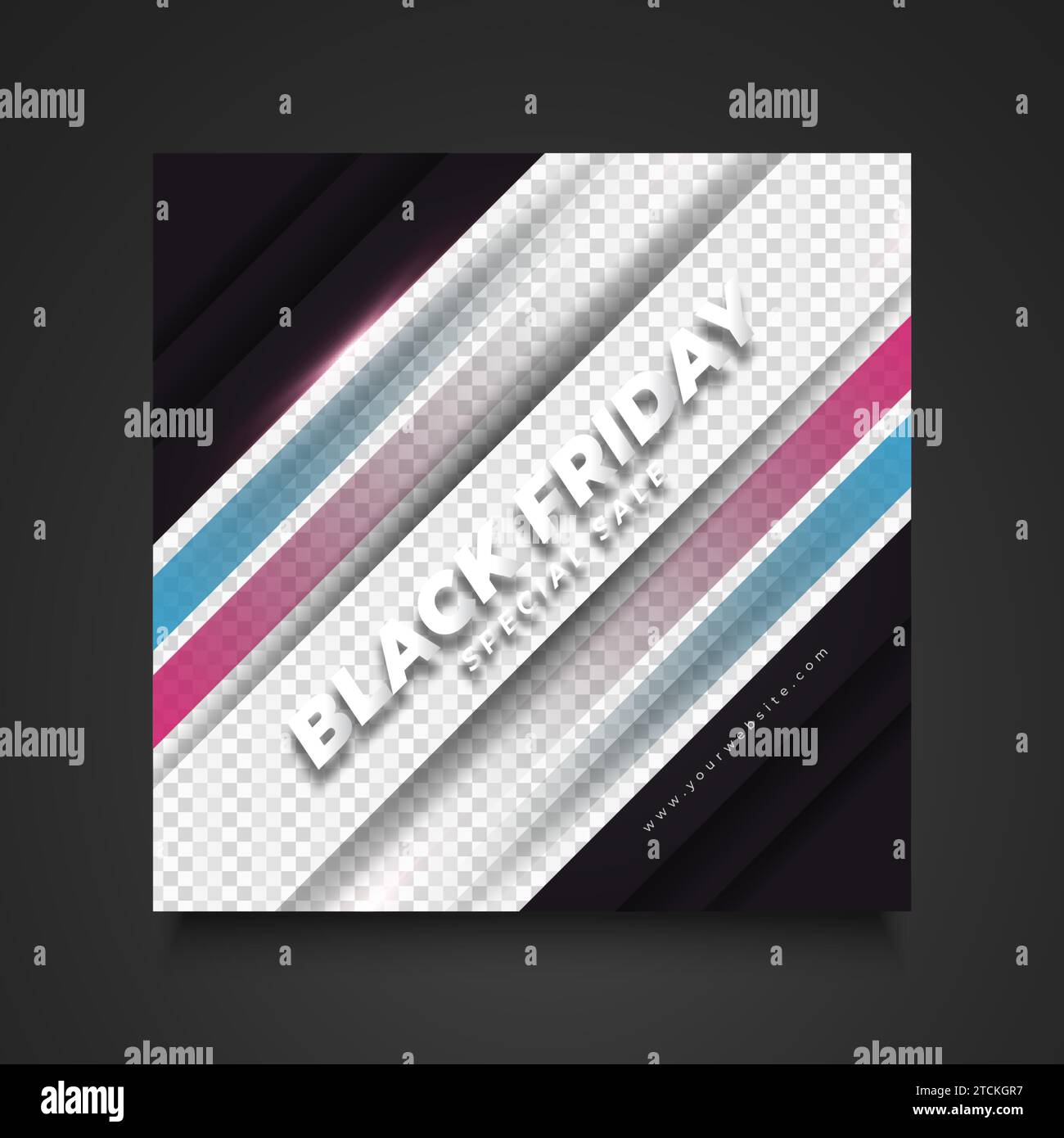 Black Friday sale banner with gradients and realistic shapes in slanted ...