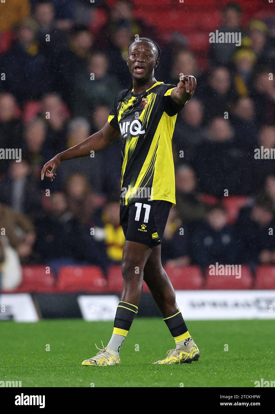 Watford, UK. 12th Dec, 2023. Ismael Kone of Watford during the Sky Bet ...