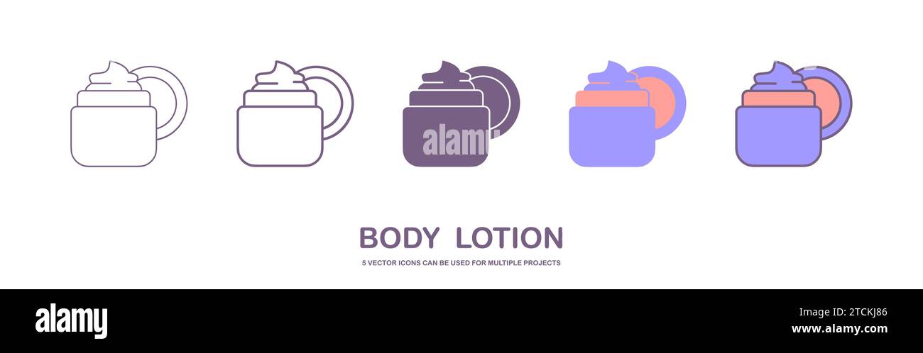 Skincare cream lotion icon. body lotion line style isolated on white ...