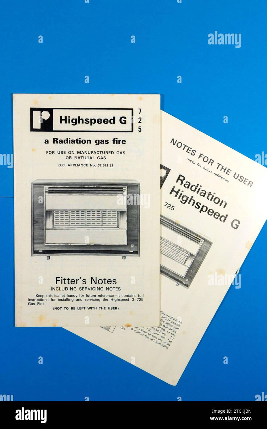fitters notes instruction vintage New World Radiation highspeed G gas ...