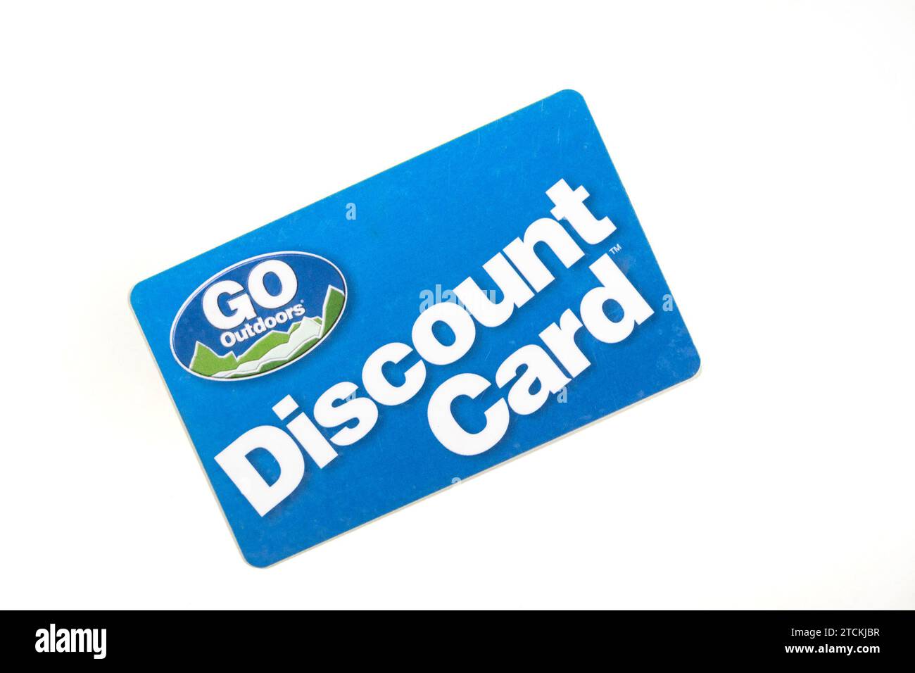 plastic GO Outdoors loyalty store discount card isolated on white ...