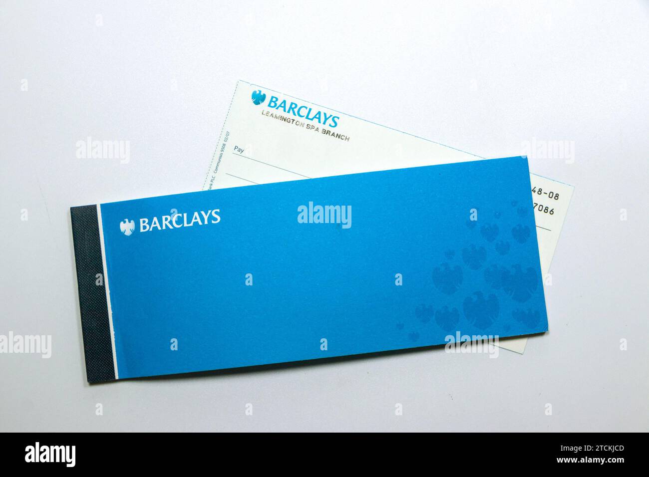 barclays bank cheques chequebook isolated on white studio background ...