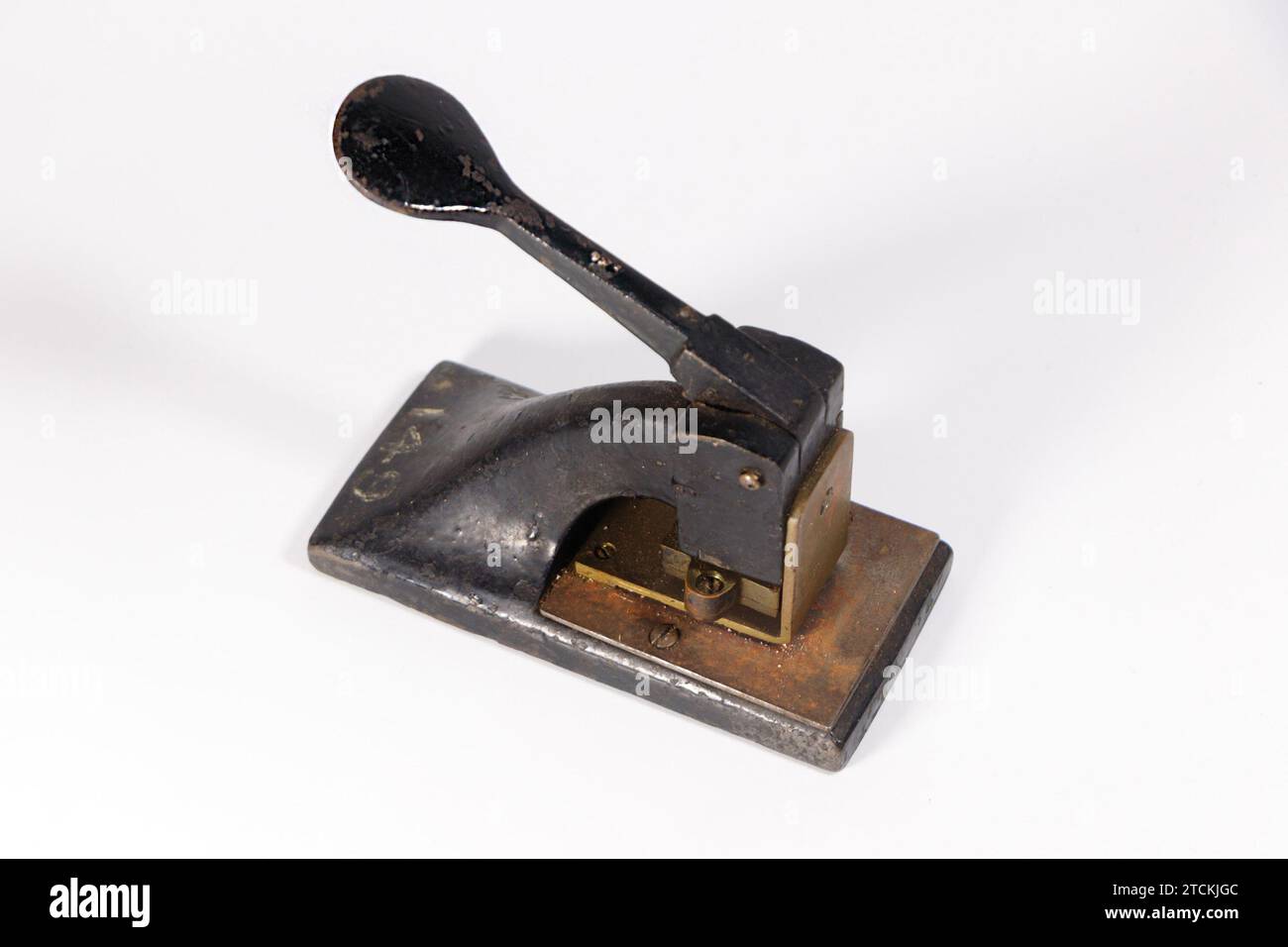 perfin stamp device used to prevent employees stealing postage stamps ...