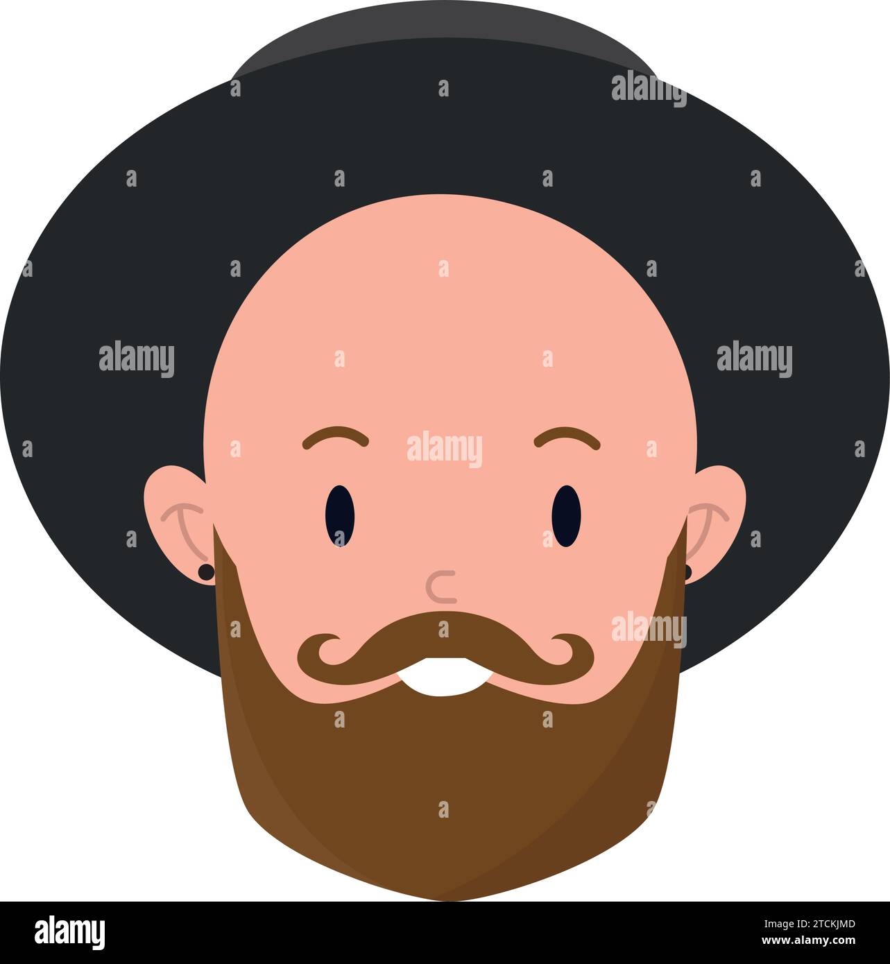 Isolated colored handsome male hipster avatar Vector Stock Vector Image ...