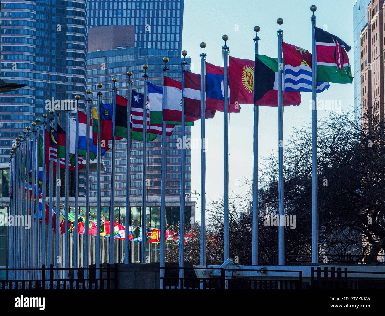 International flags in front hi-res stock photography and images - Alamy