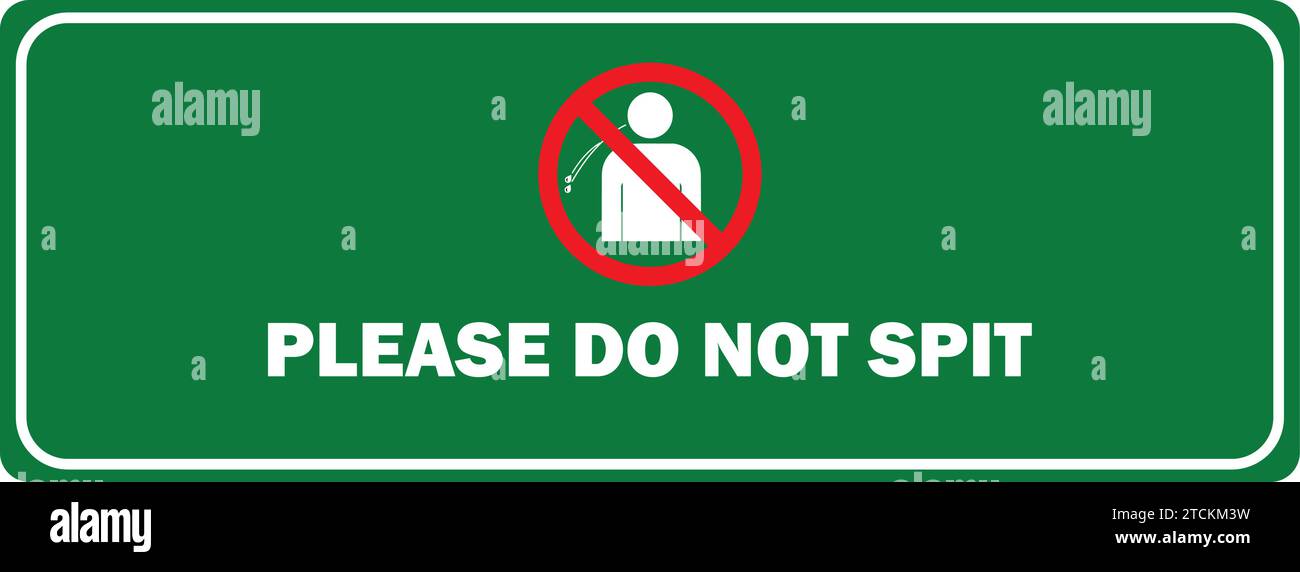 No Spitting Icon Board Vector No Spitting Sign Do Not Spit Here Stock Vector Image And Art Alamy