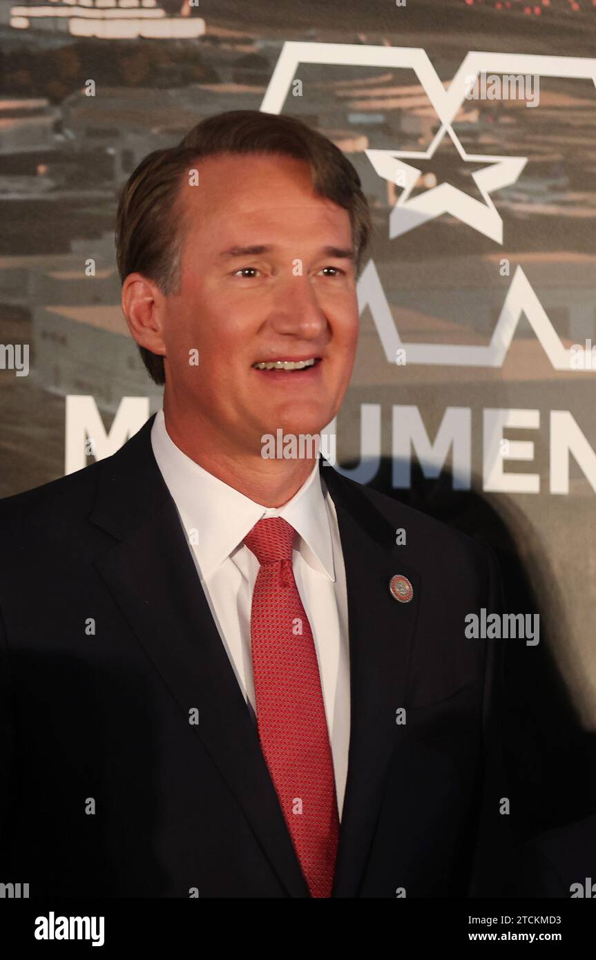 Alexandria, VA, USA. 13th Dec, 2023. Glenn Youngkin, Governor of Virginia, at the press ...