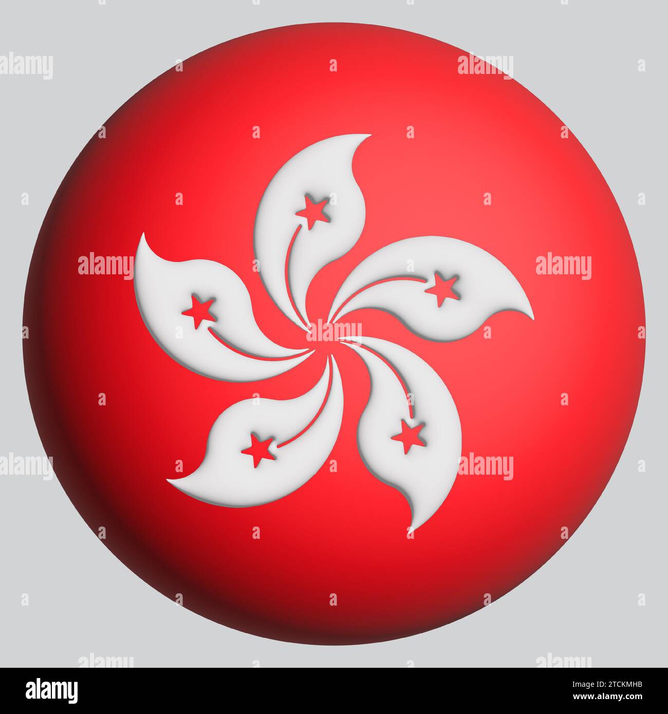 3D Flag of Hong Kong on a avatar circle background Stock Photo - Alamy
