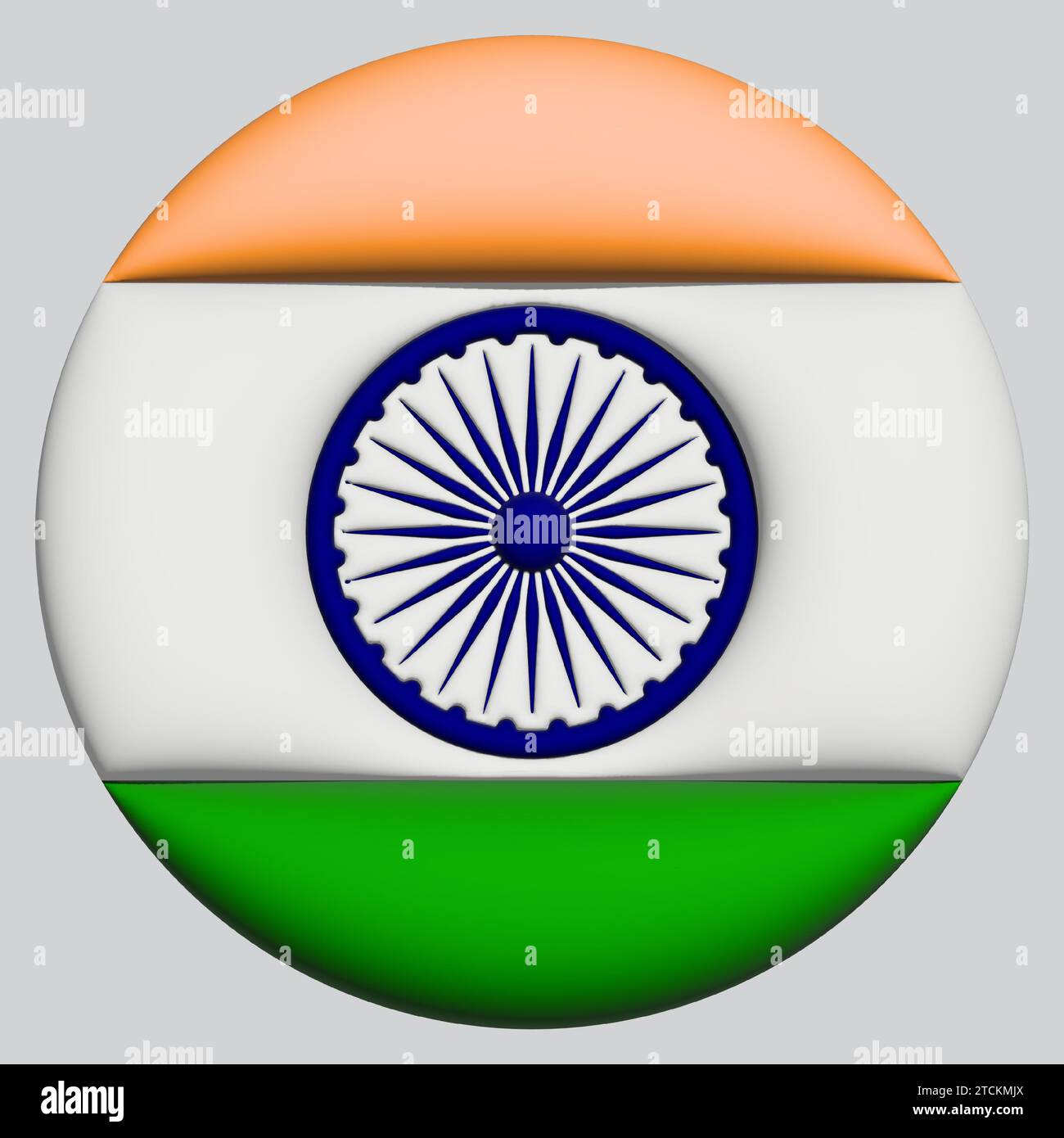 3D Flag of India on a avatar circle background Stock Photo - Alamy