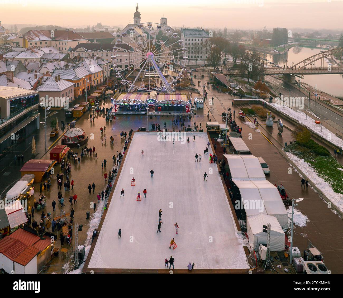 Hungary, Gyor city, Amazing christmas market in West Hungary. The Gyor ...