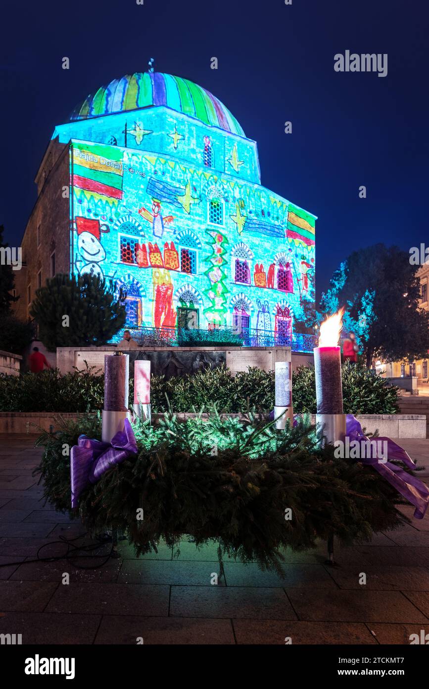 Europe, Hungary, Pecs city, Amazing christmas market in South Hungary ...
