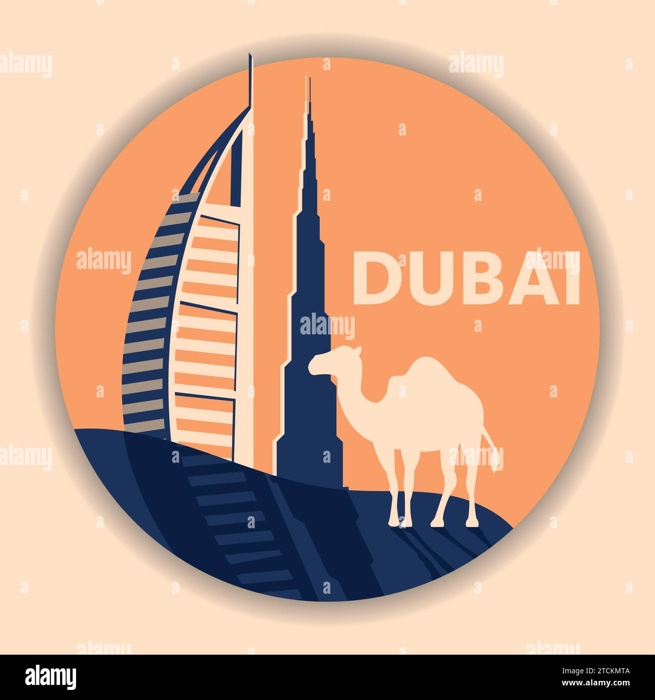 Dubai landmarks Stock Vector Images - Alamy