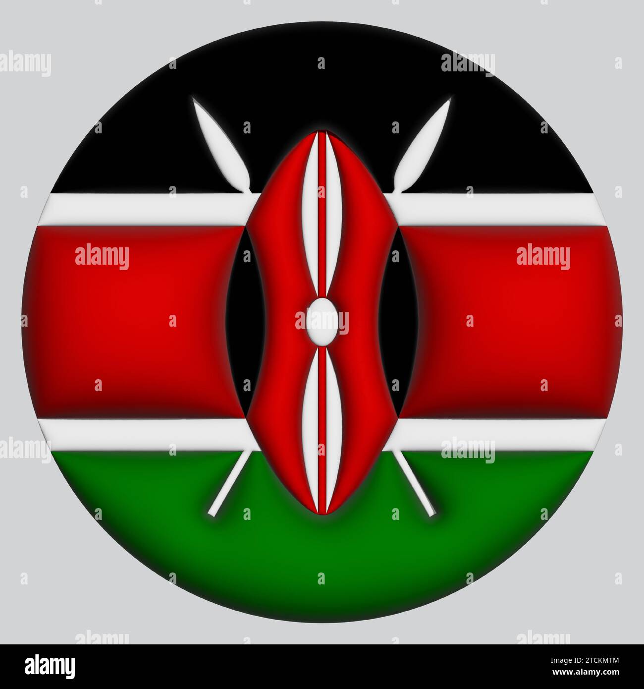 3D Flag of Kenya on a avatar circle background Stock Photo - Alamy