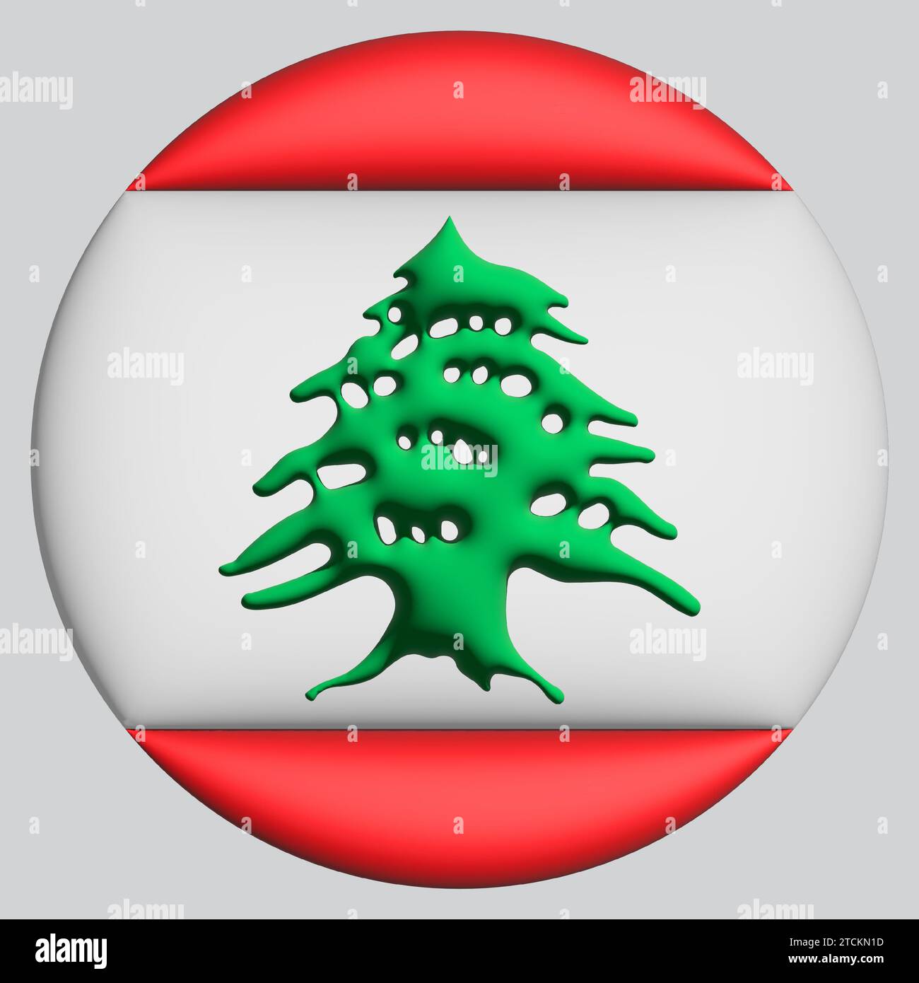 3D Flag of Lebanon on a avatar circle background Stock Photo - Alamy