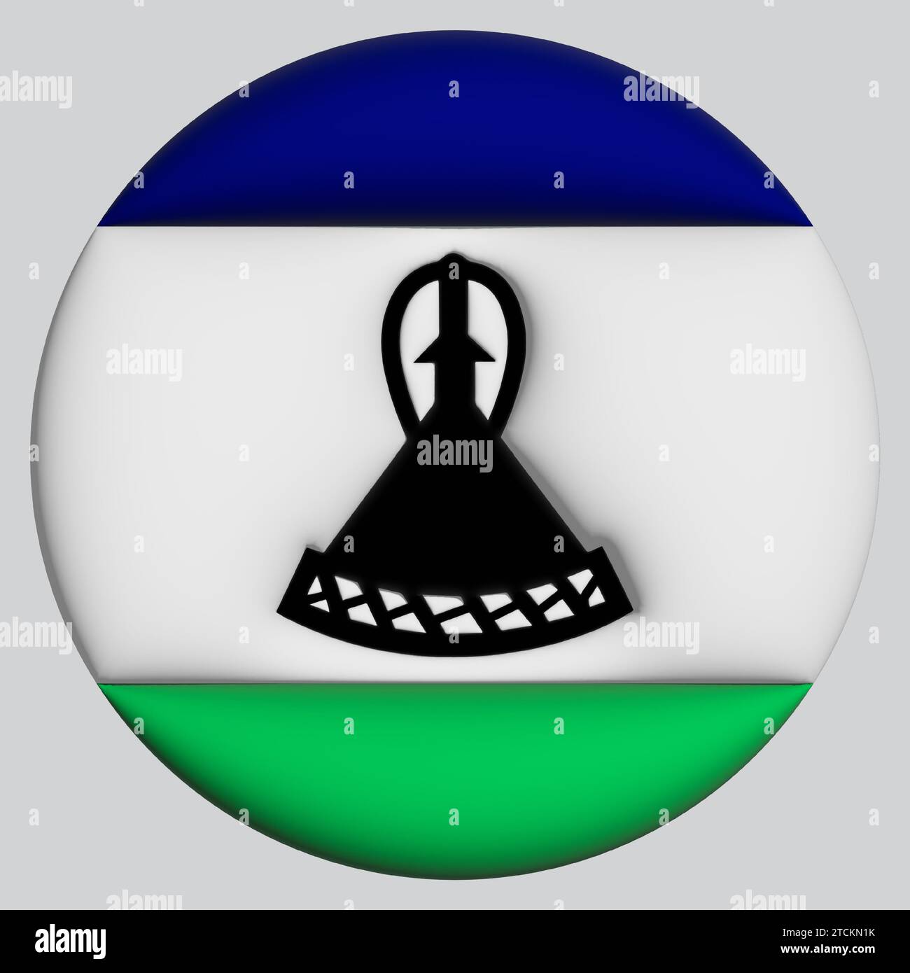3D Flag of Lesotho on a avatar circle background Stock Photo - Alamy