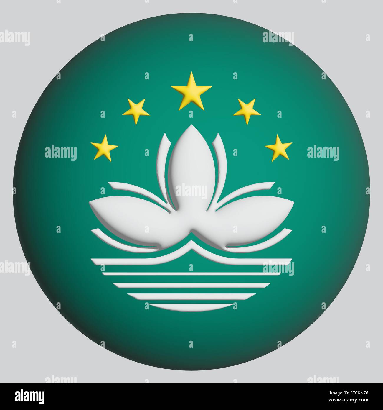 3D Flag of Macau on a avatar circle background Stock Photo - Alamy