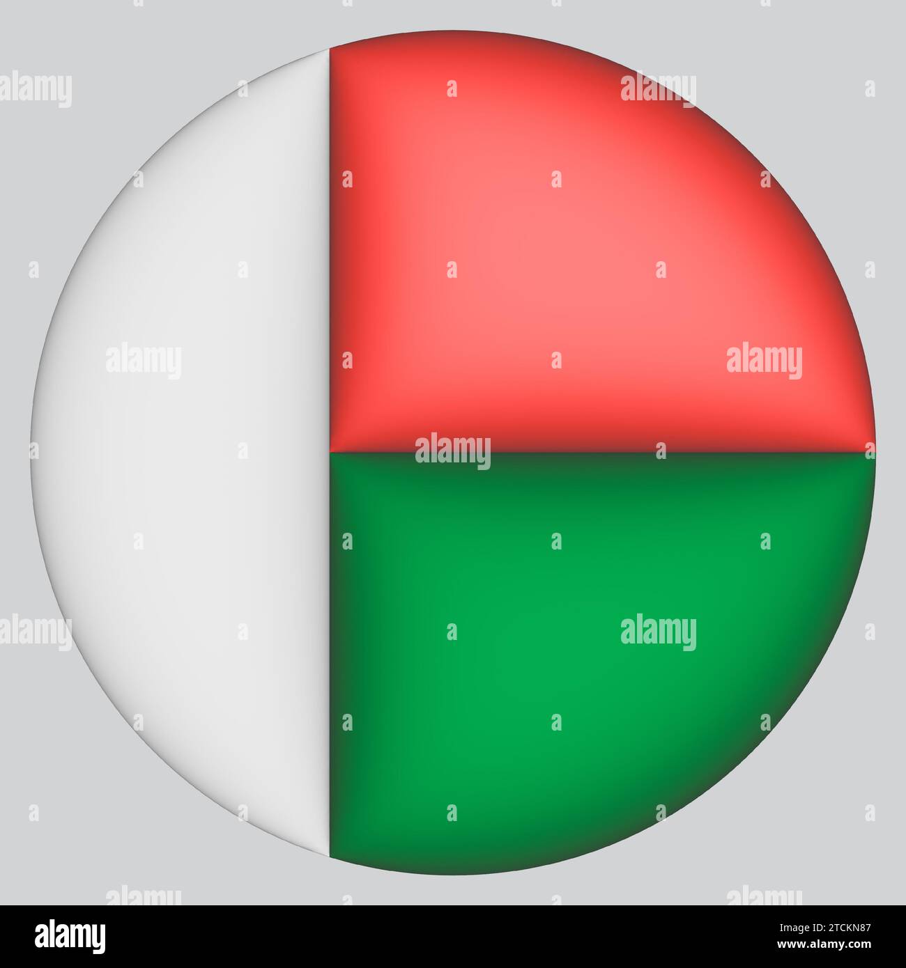 3D Flag of Madagascar on a avatar circle background Stock Photo - Alamy