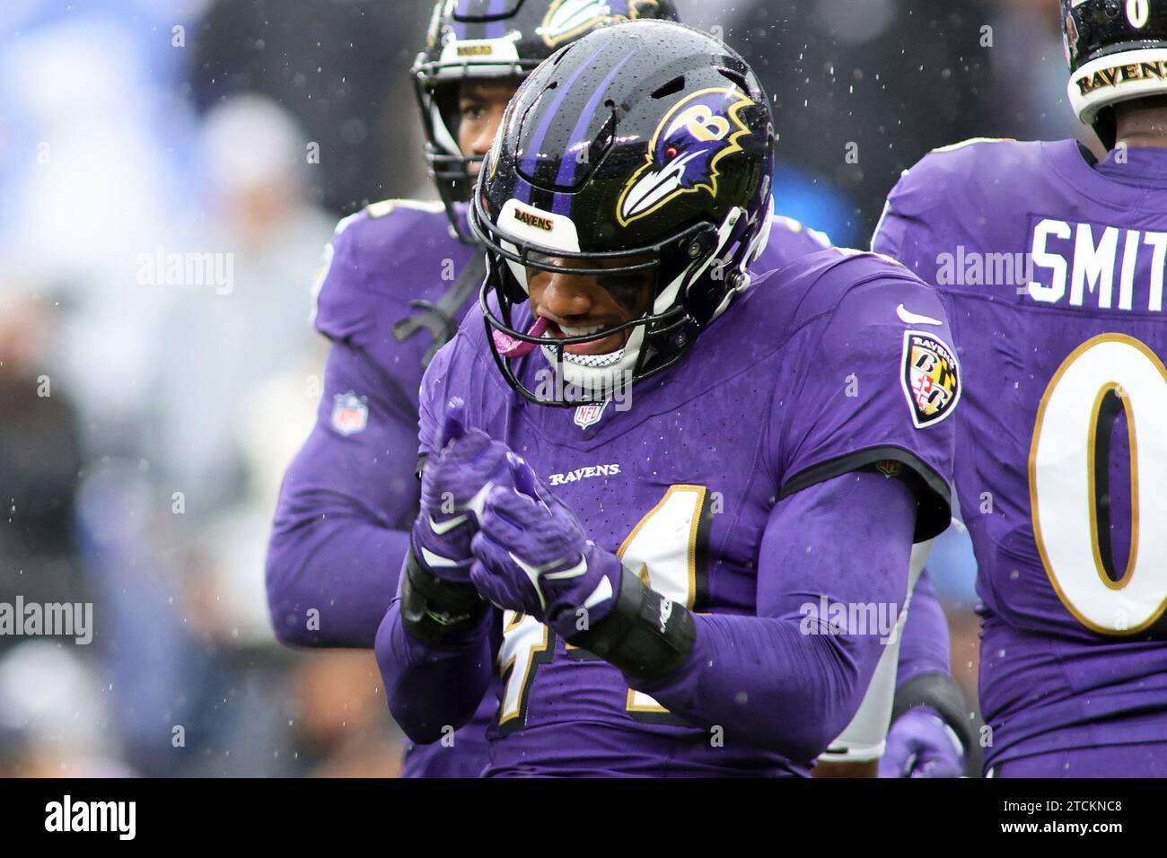 Baltimore Ravens cornerback Marlon Humphrey (44) pictured before an NFL ...