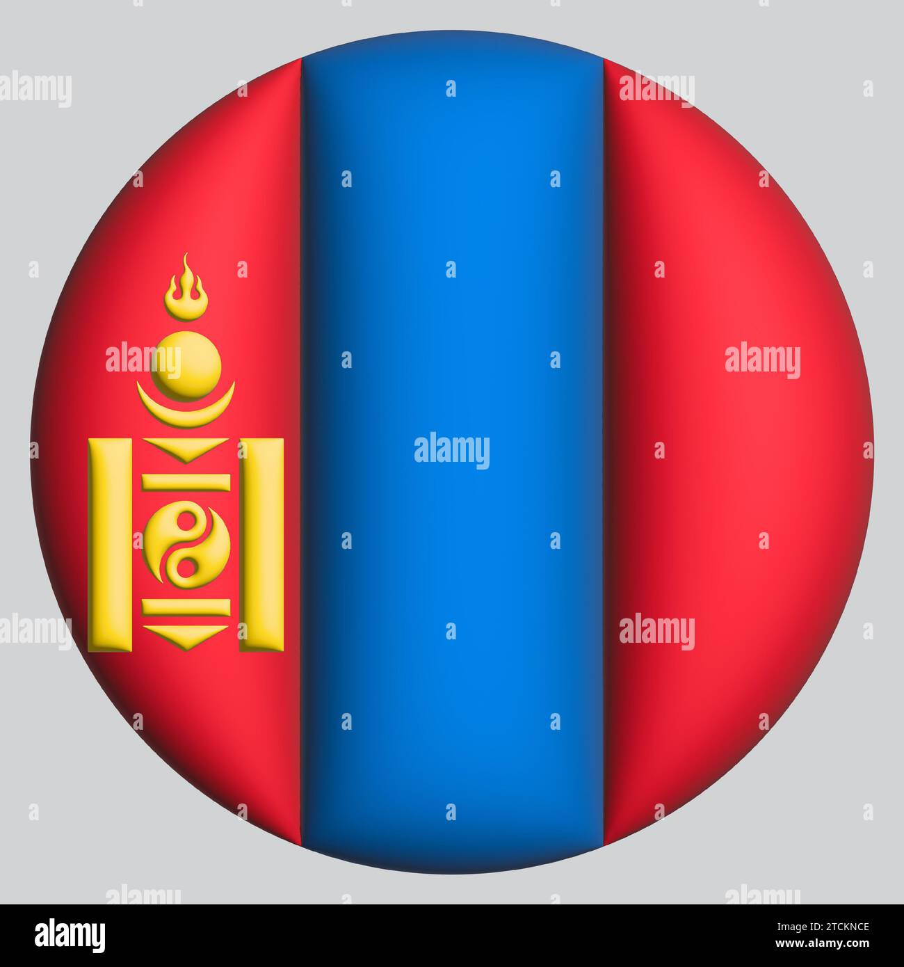 3D Flag of Mongolia on a avatar circle background Stock Photo - Alamy