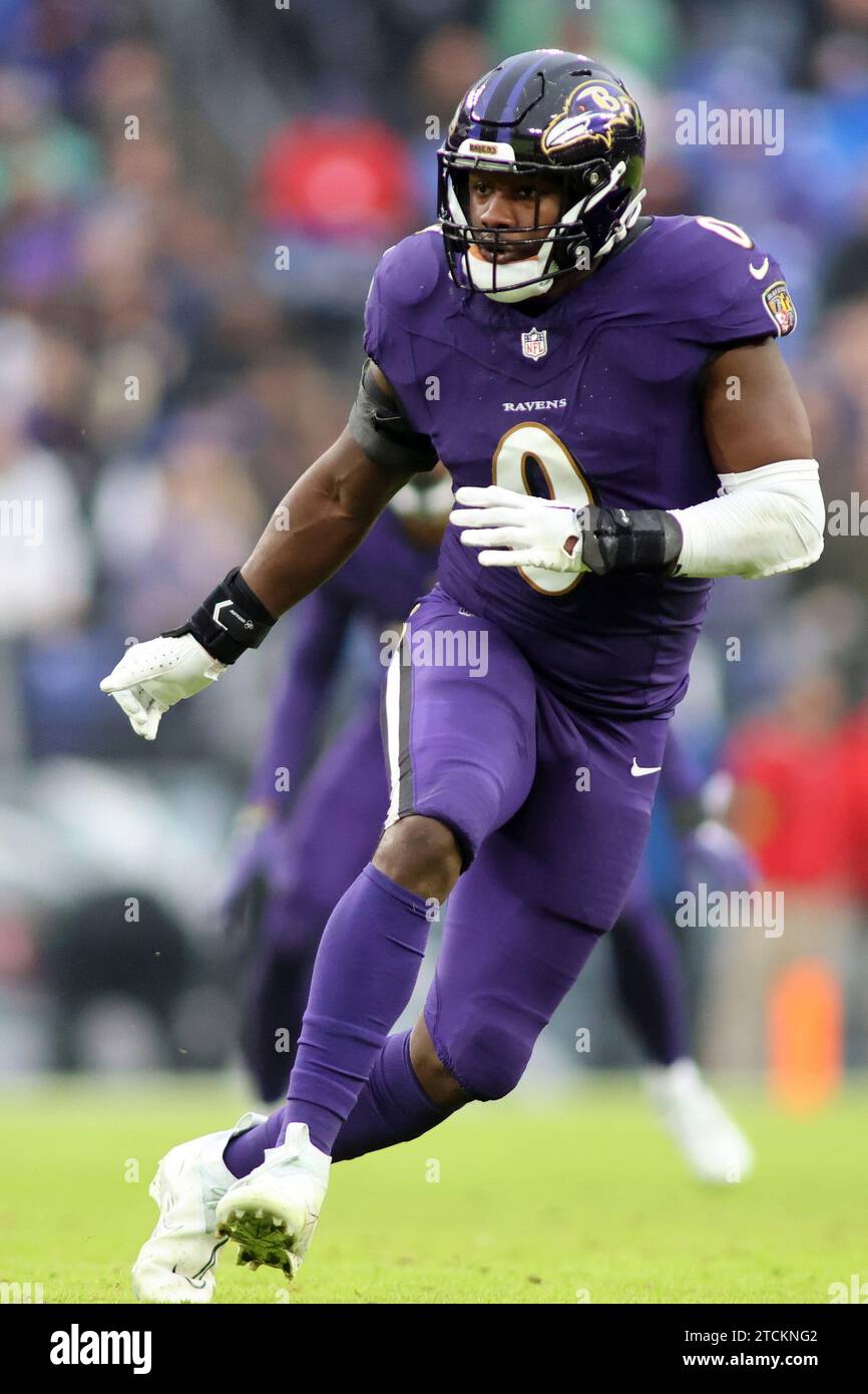 Baltimore Ravens linebacker Roquan Smith (0) runs during an NFL ...