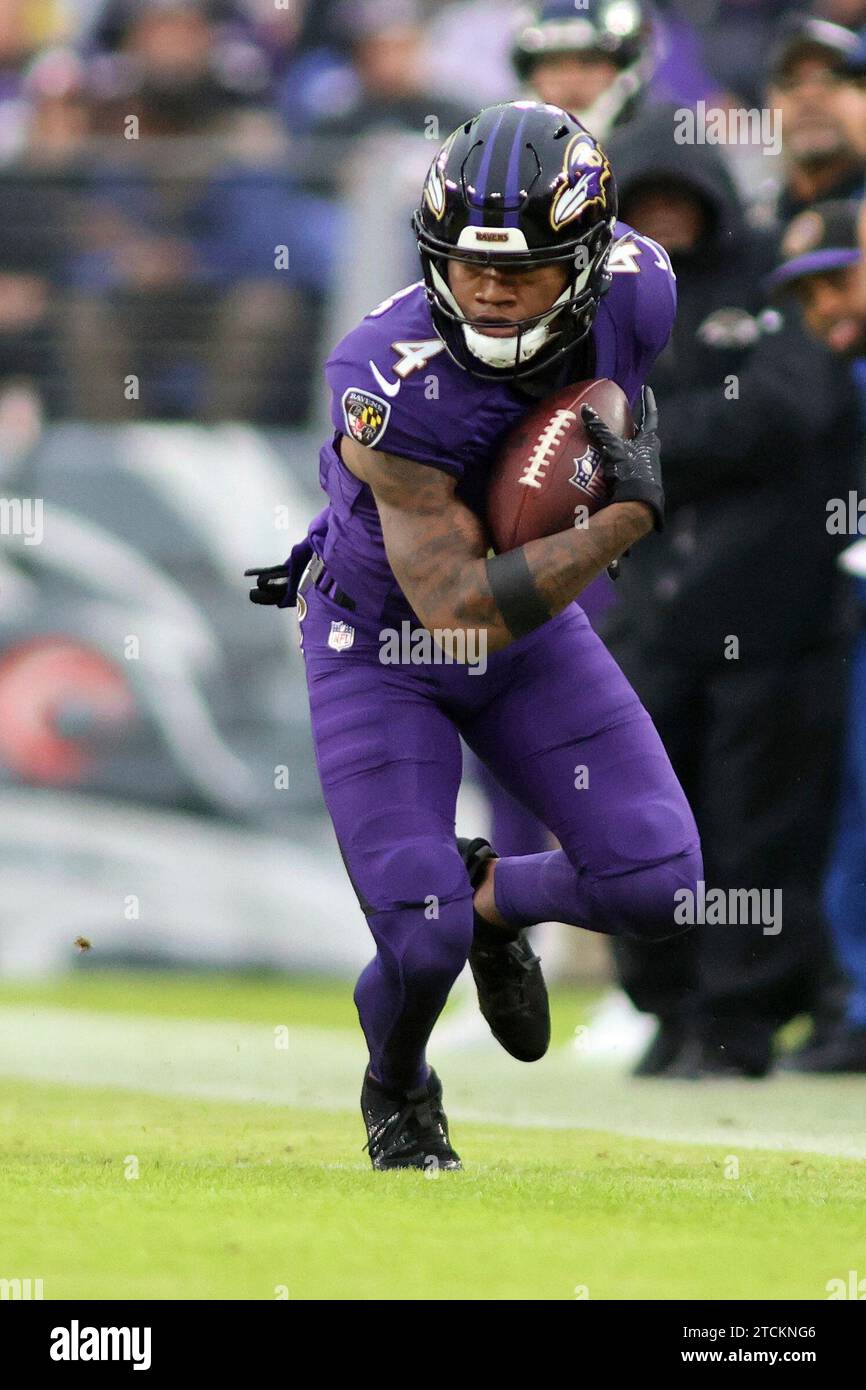 Baltimore Ravens wide receiver Zay Flowers (4) runs during an NFL ...