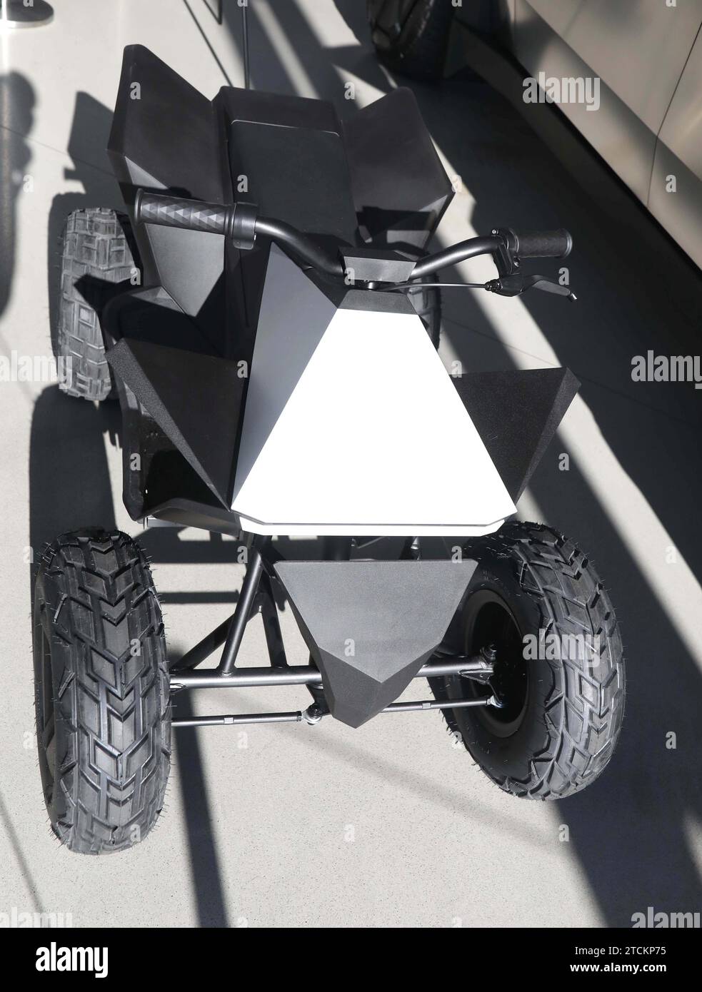 New York, New York, USA. 13th Dec, 2023. A view of the Tesla Cyberquad ...
