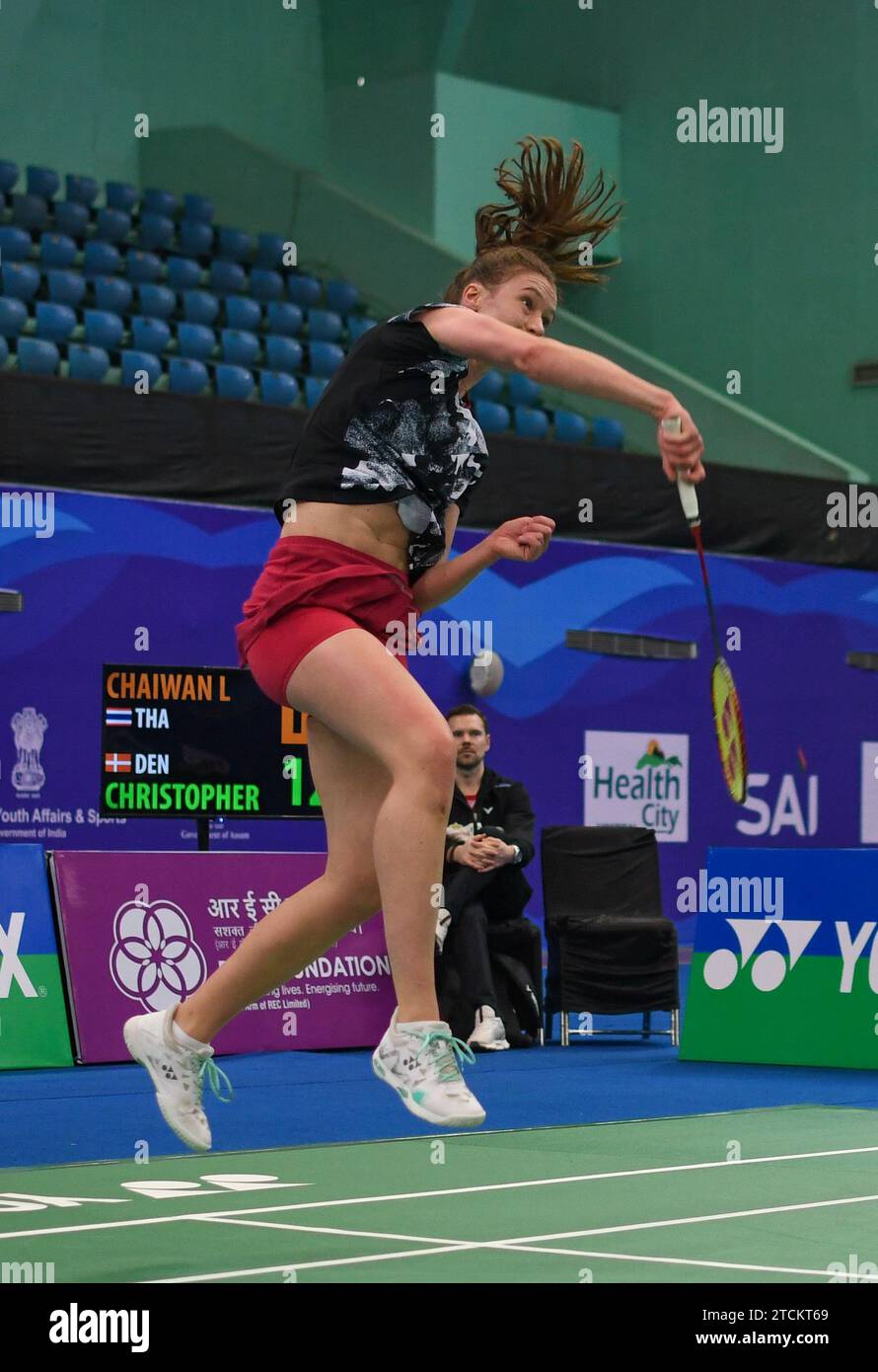 Line Christophersen of Denmark competes against Lalinrat Chaiwan ( not ...