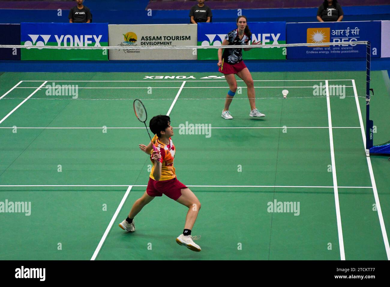 Lalinrat Chaiwan of Thailand (yellow) competes against Line ...