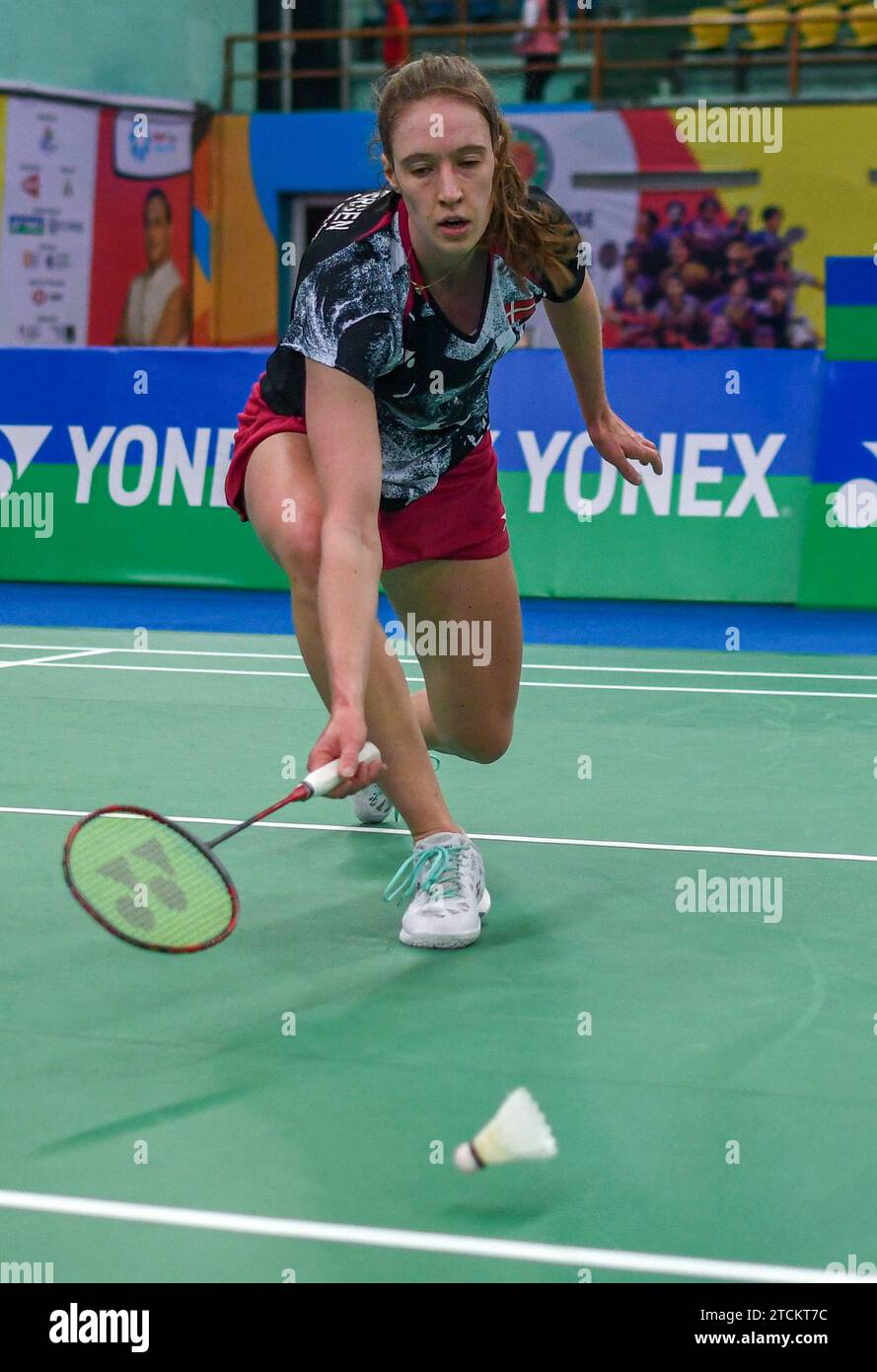 Line Christophersen of Denmark competes against Lalinrat Chaiwan ( not ...