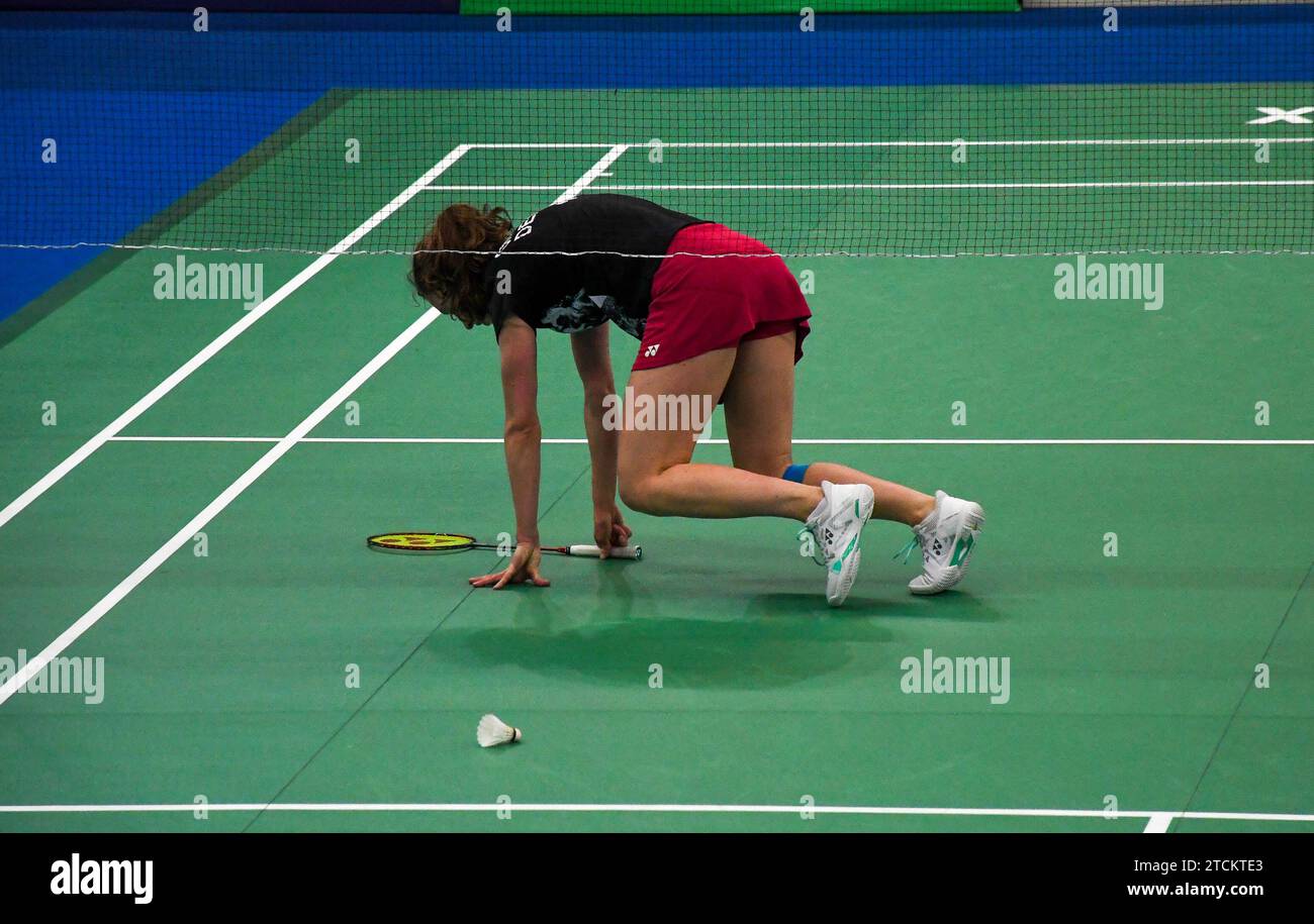 Line Christophersen of Denmark competes against Lalinrat Chaiwan ( not ...