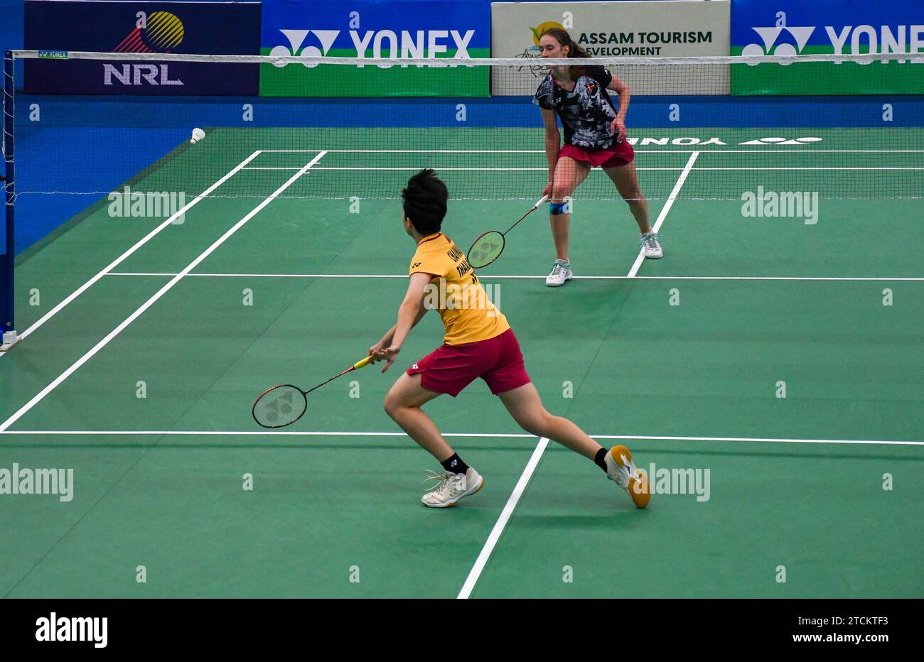 Lalinrat Chaiwan of Thailand (yellow) competes against Line ...