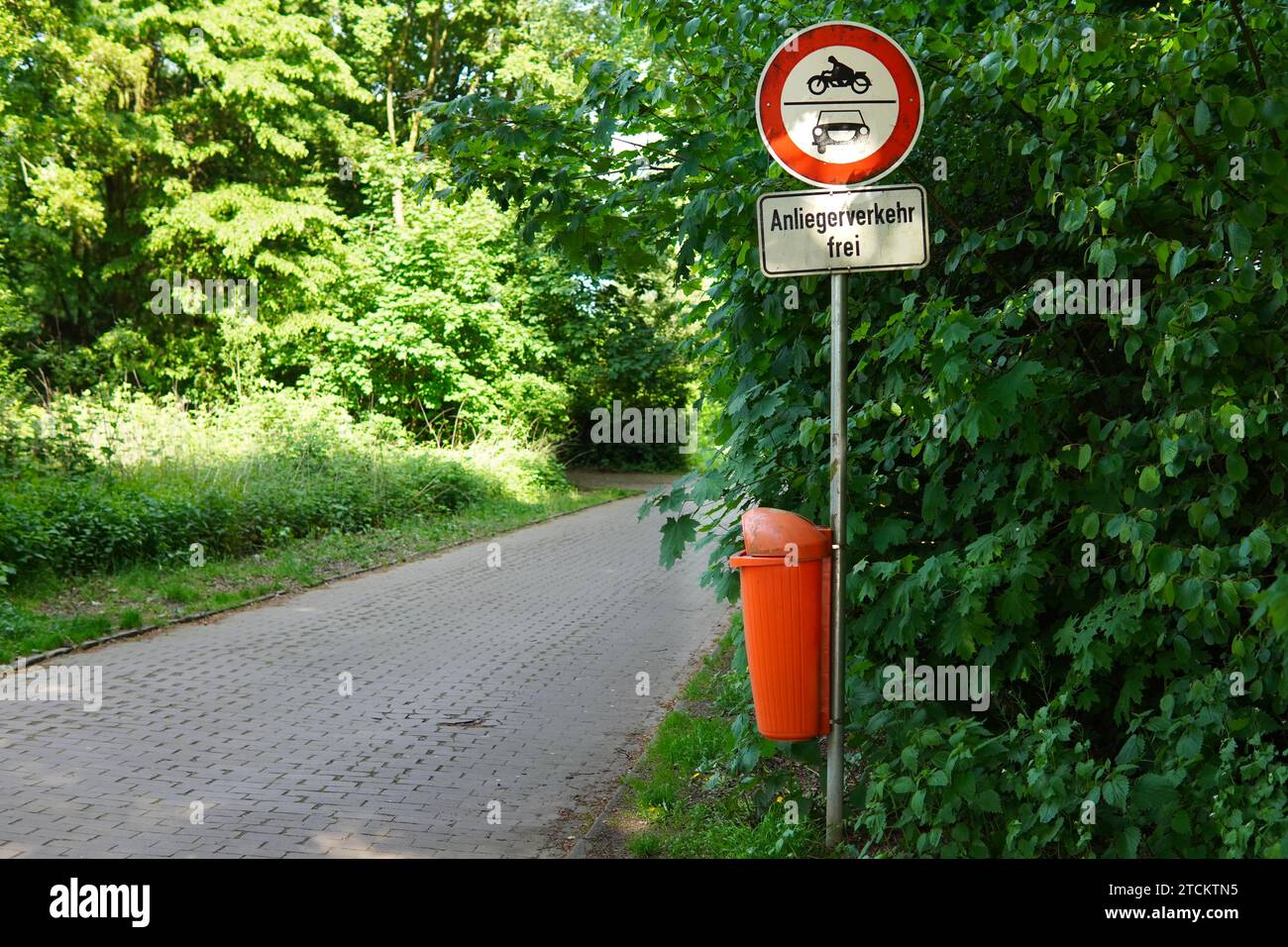 traffic sign entry is prohibited in German Stock Photo - Alamy