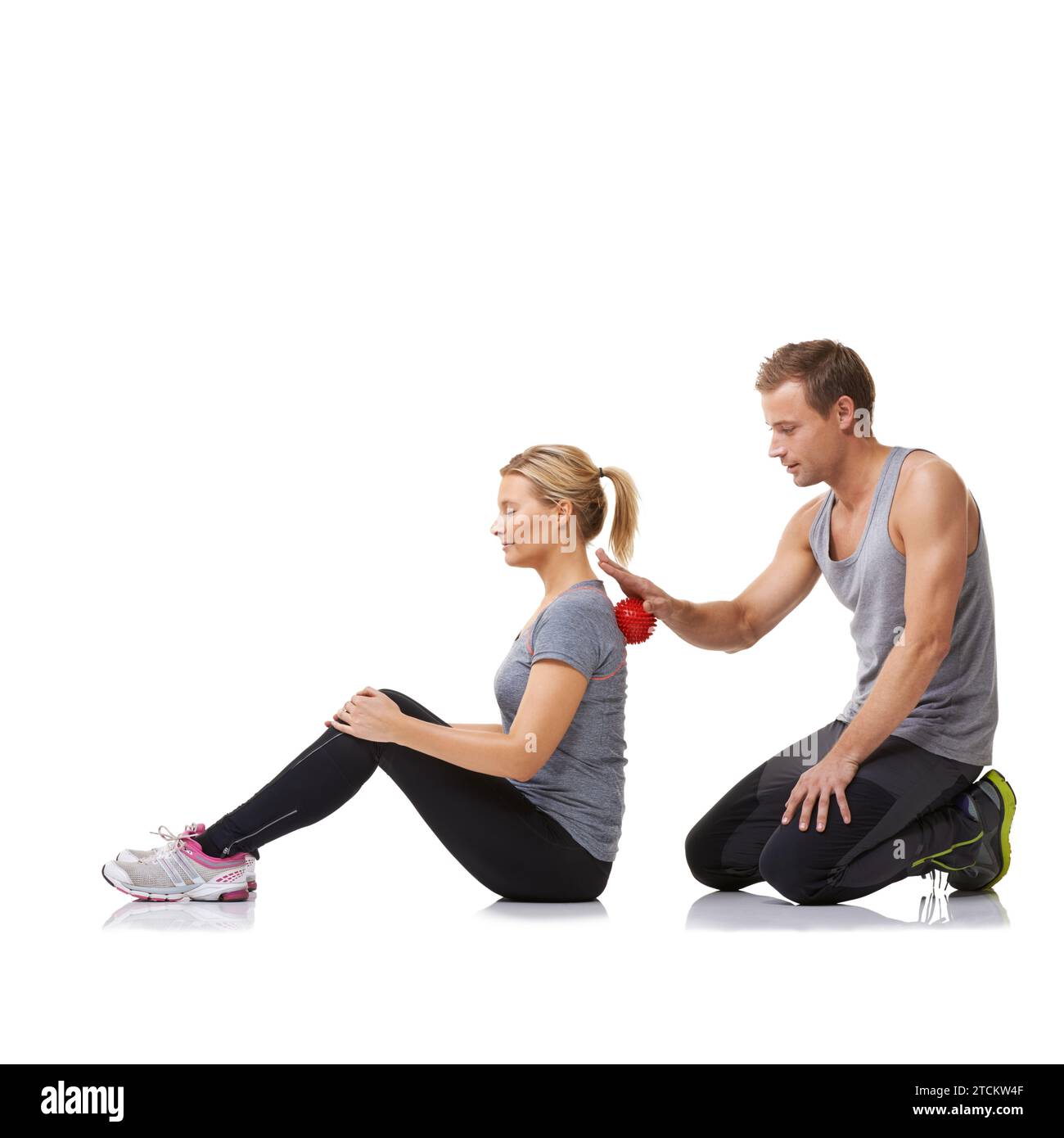 Female physiotherapist helping patient exercise Cut Out Stock Images ...