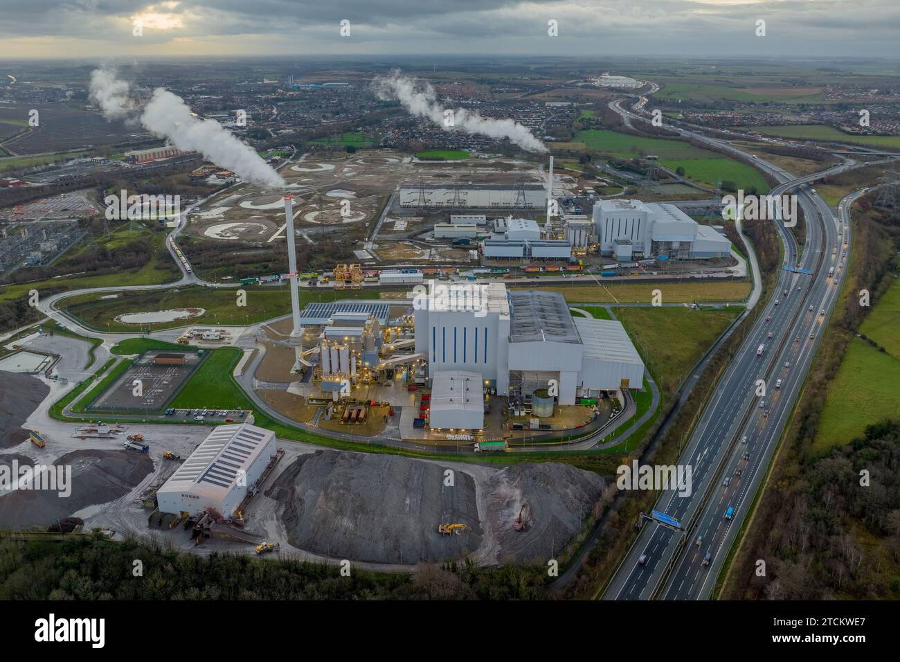 Ferrybridge, Yorkshire, England.Gas and multi fuel power station ...