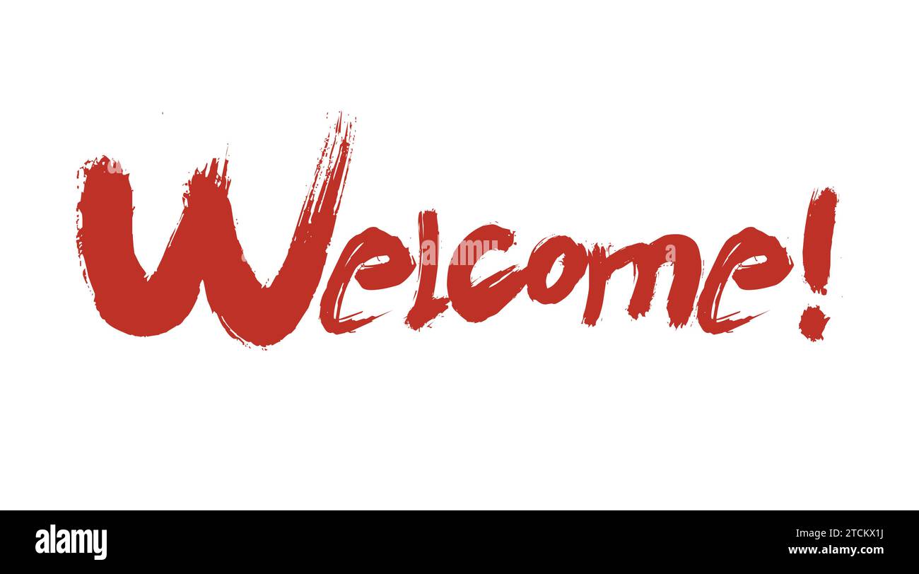 Vector illustration Welcome Sign. Welcome on a white background Stock ...
