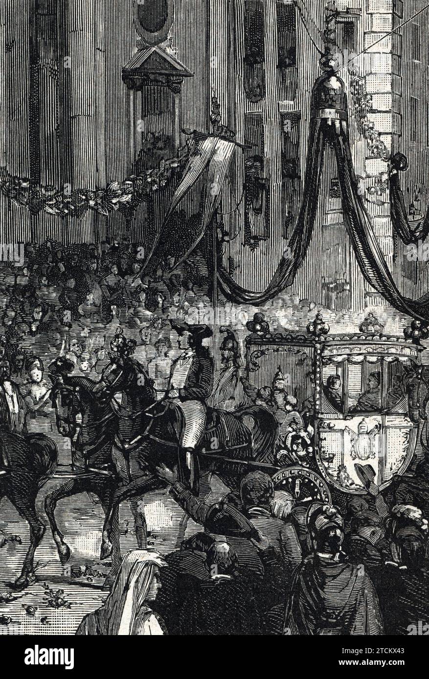 Pope Pius VII's triumphal entry into Rome, born Barnaba Niccolo Maria ...