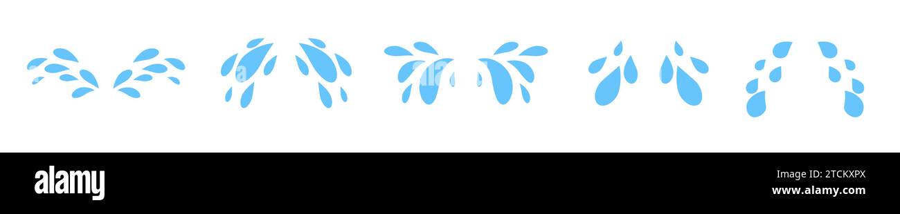 Cry eye water drip. Sweat stream vector isolated Stock Vector Image ...