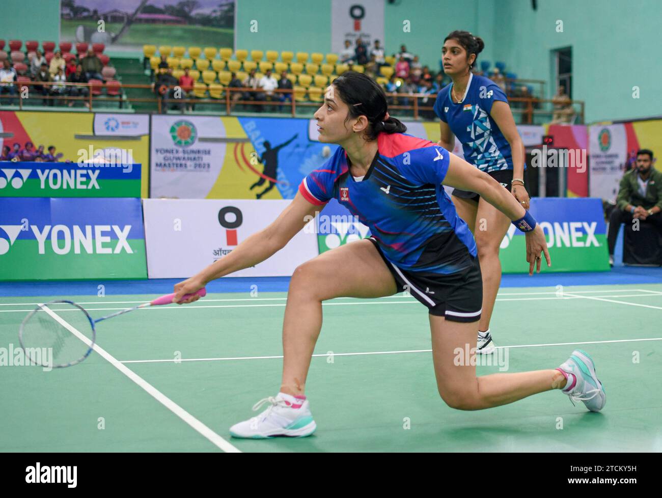 Tanisha Crasto and Ashwini Ponnappa of India competes against Sung Shuo ...