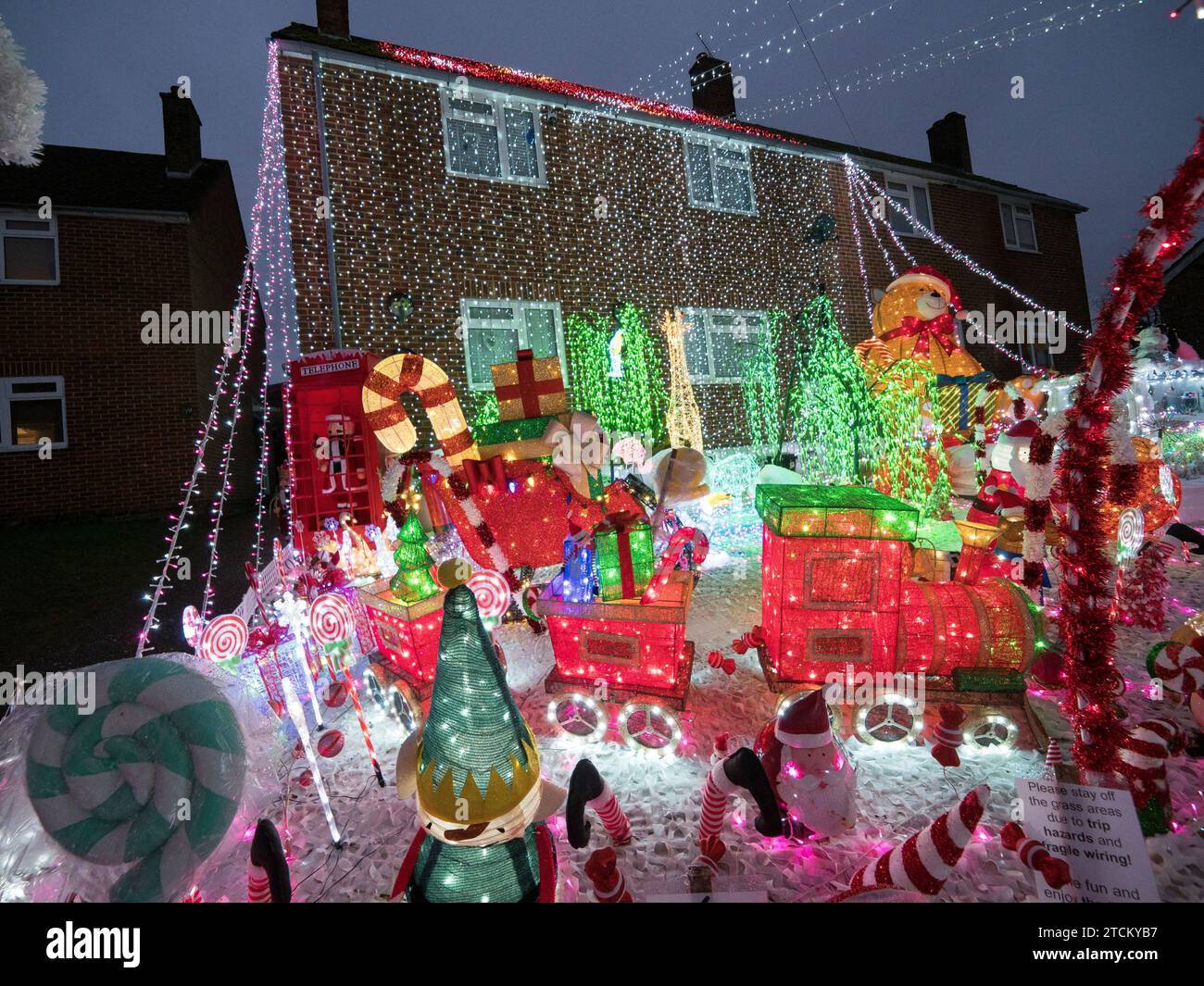Canterbury, Kent, UK. 13th Dec, 2023. Stunning Christmas House in ...