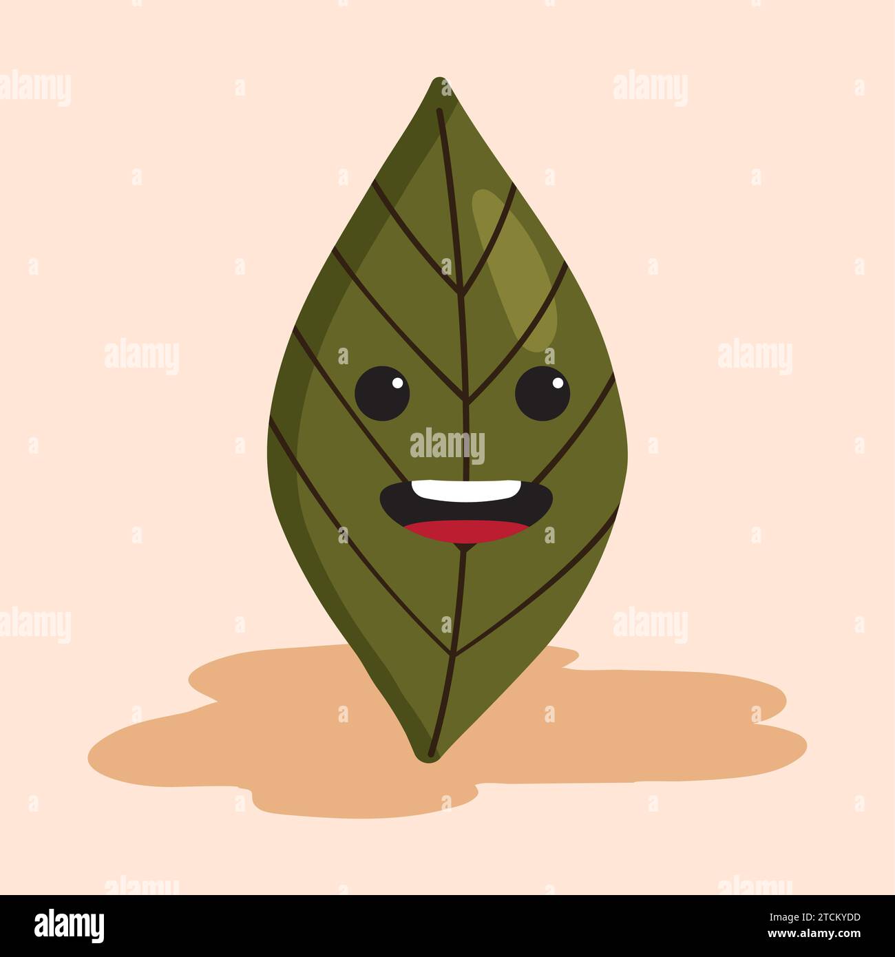 Cute happy leaf autumn character Vector Stock Vector Image & Art - Alamy