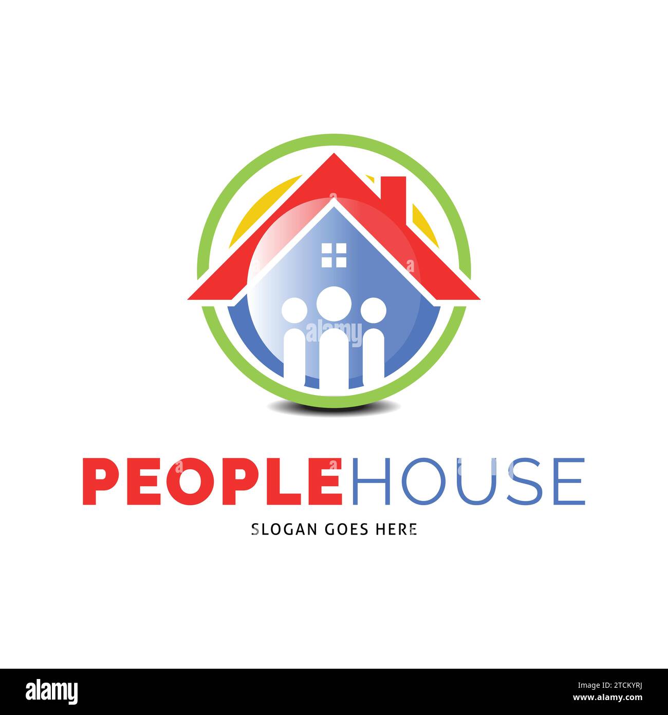 People, Families, Communities, Groups and Teamwork House Icon Vector ...