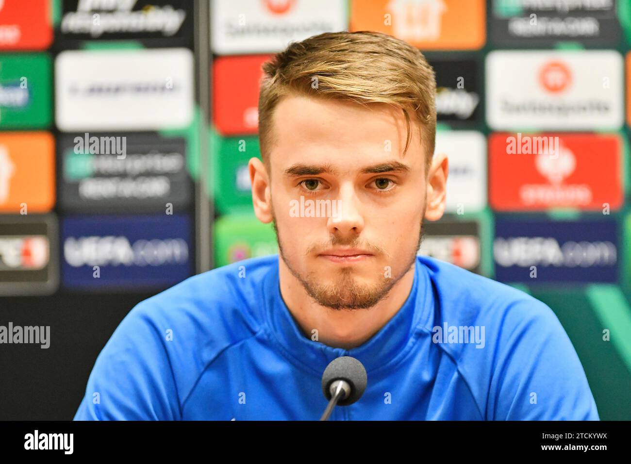 Pilsen, Czech Republic. 13th Dec, 2023. Stanislav Basmanov speaks ...