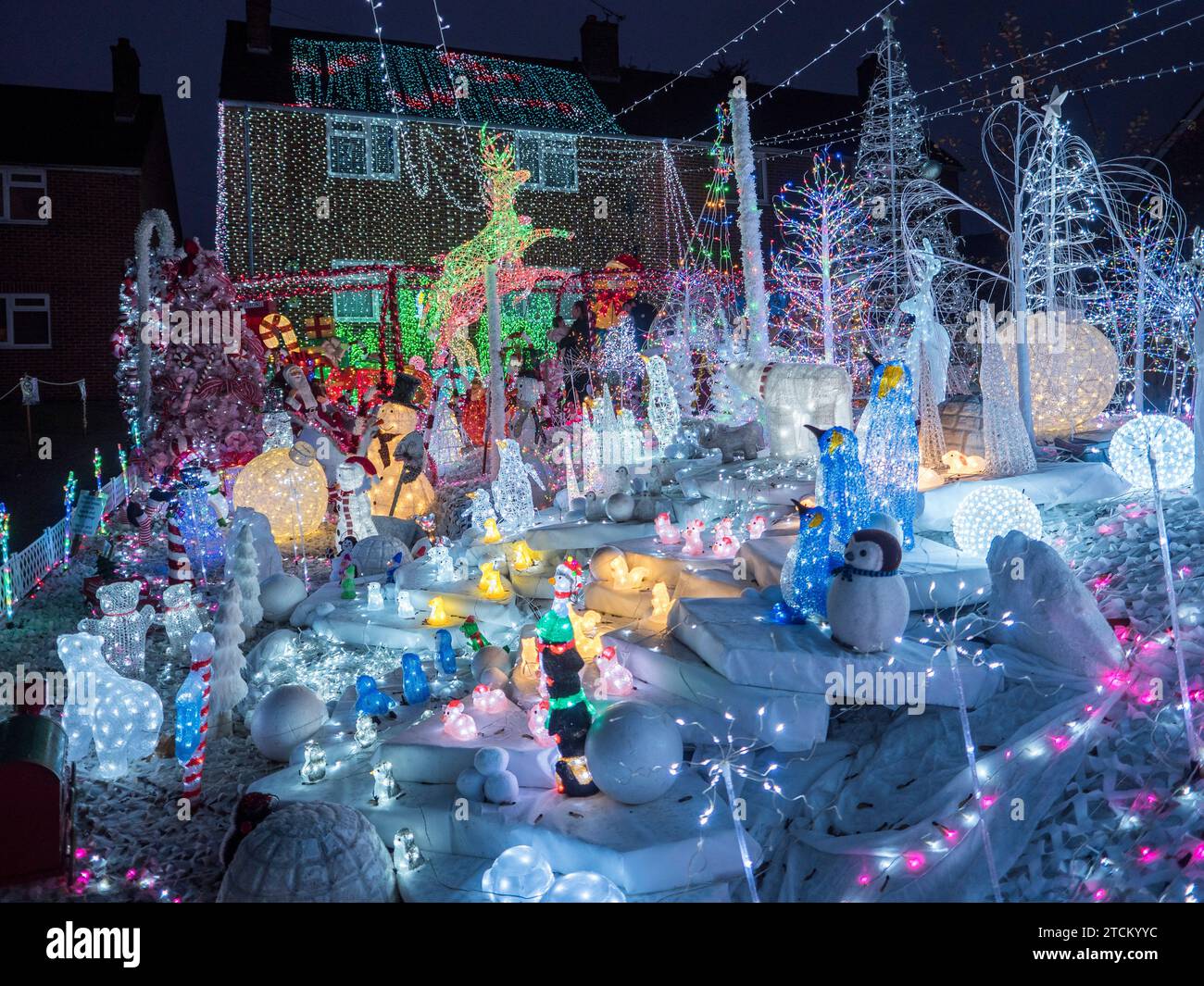 Canterbury, Kent, UK. 13th Dec, 2023. Stunning Christmas House in ...