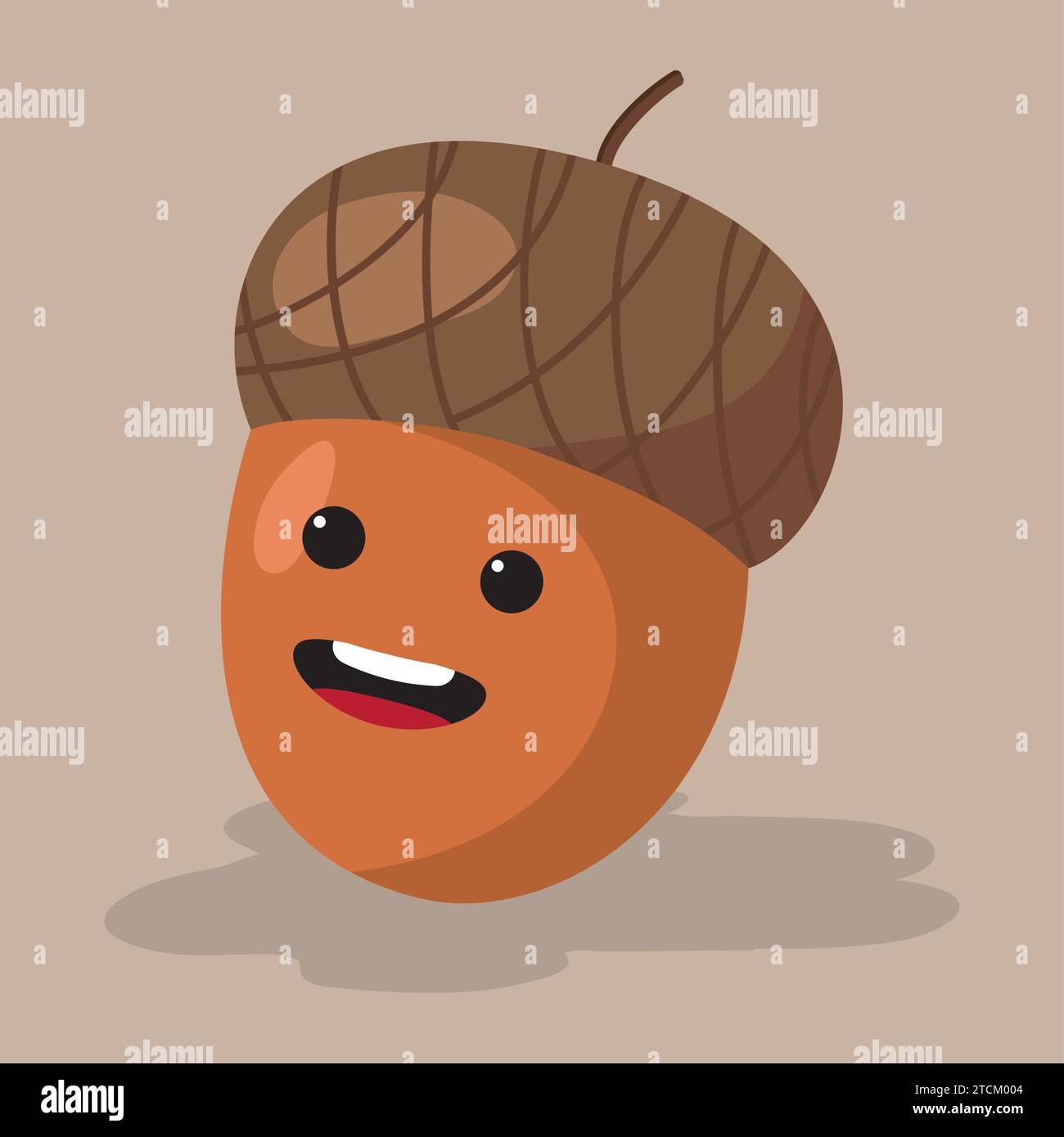 Cute happy nut autumn character Vector Stock Vector Image & Art - Alamy